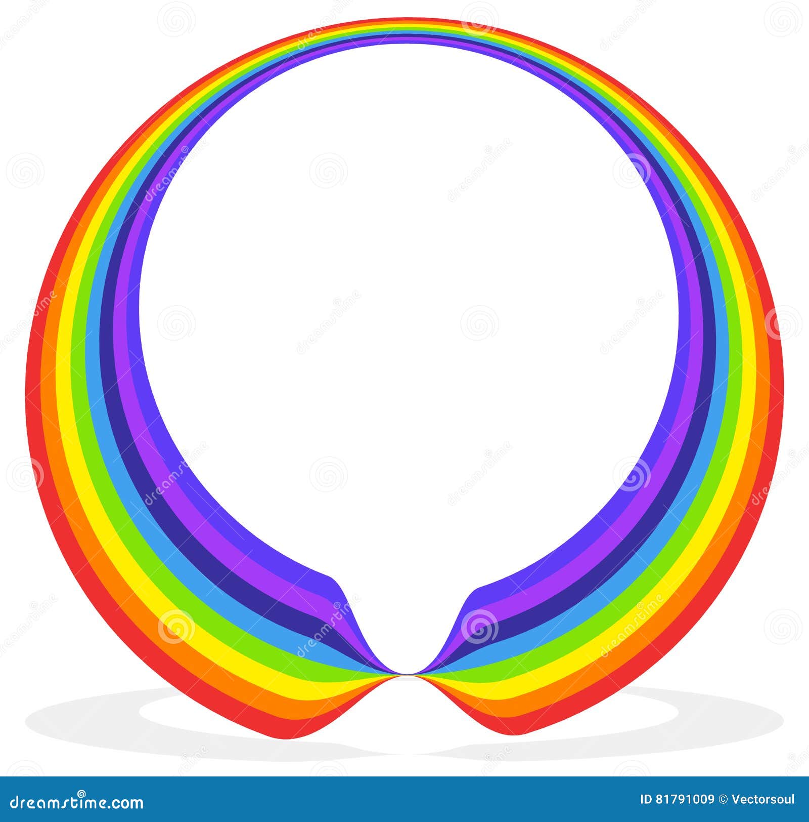 Circular Rainbow (spectrum) Gradient Background Vector Illustration ...