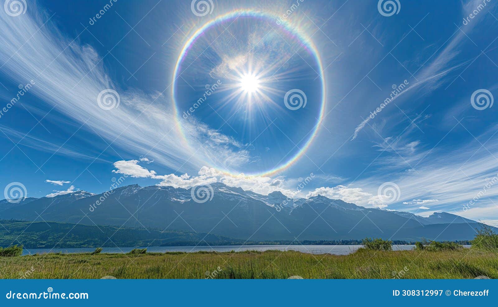 Circular Rainbow in the Sky Stock Image - Image of decoration, summer ...