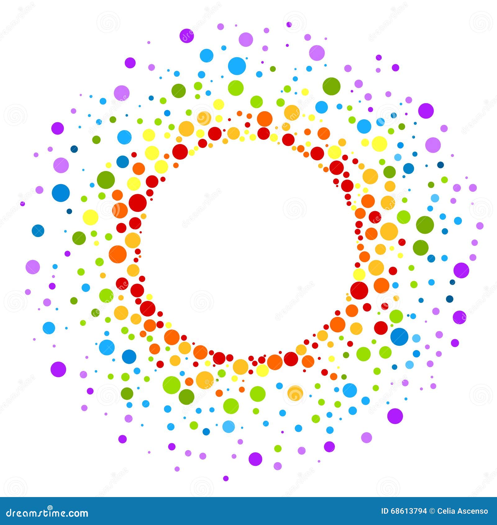 Circular Rainbow Spots Round Frame Stock Illustrations – 35 Circular ...