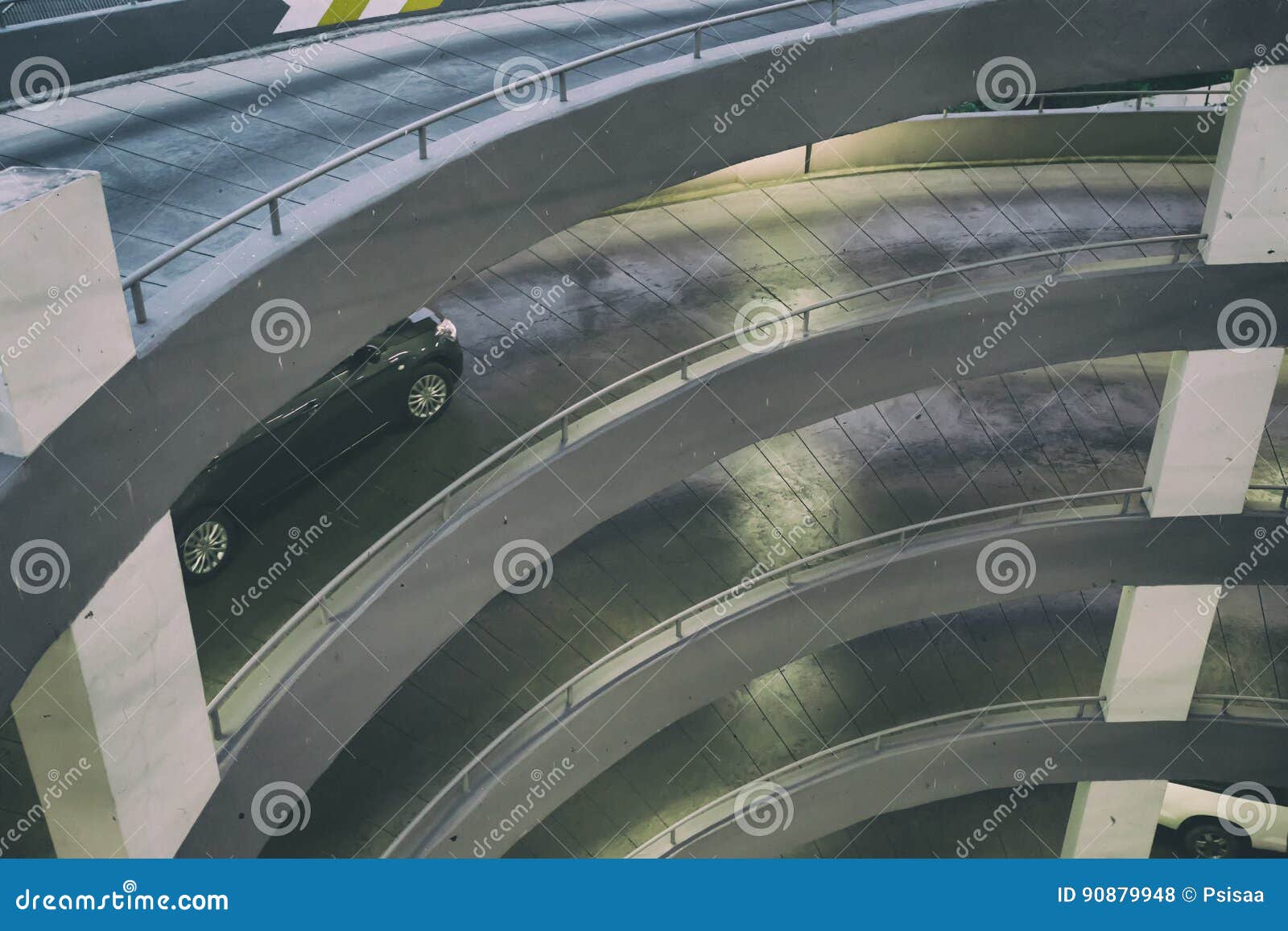 Circular Ramp in Parking Garage Stock Photo - Image of storey, design ...