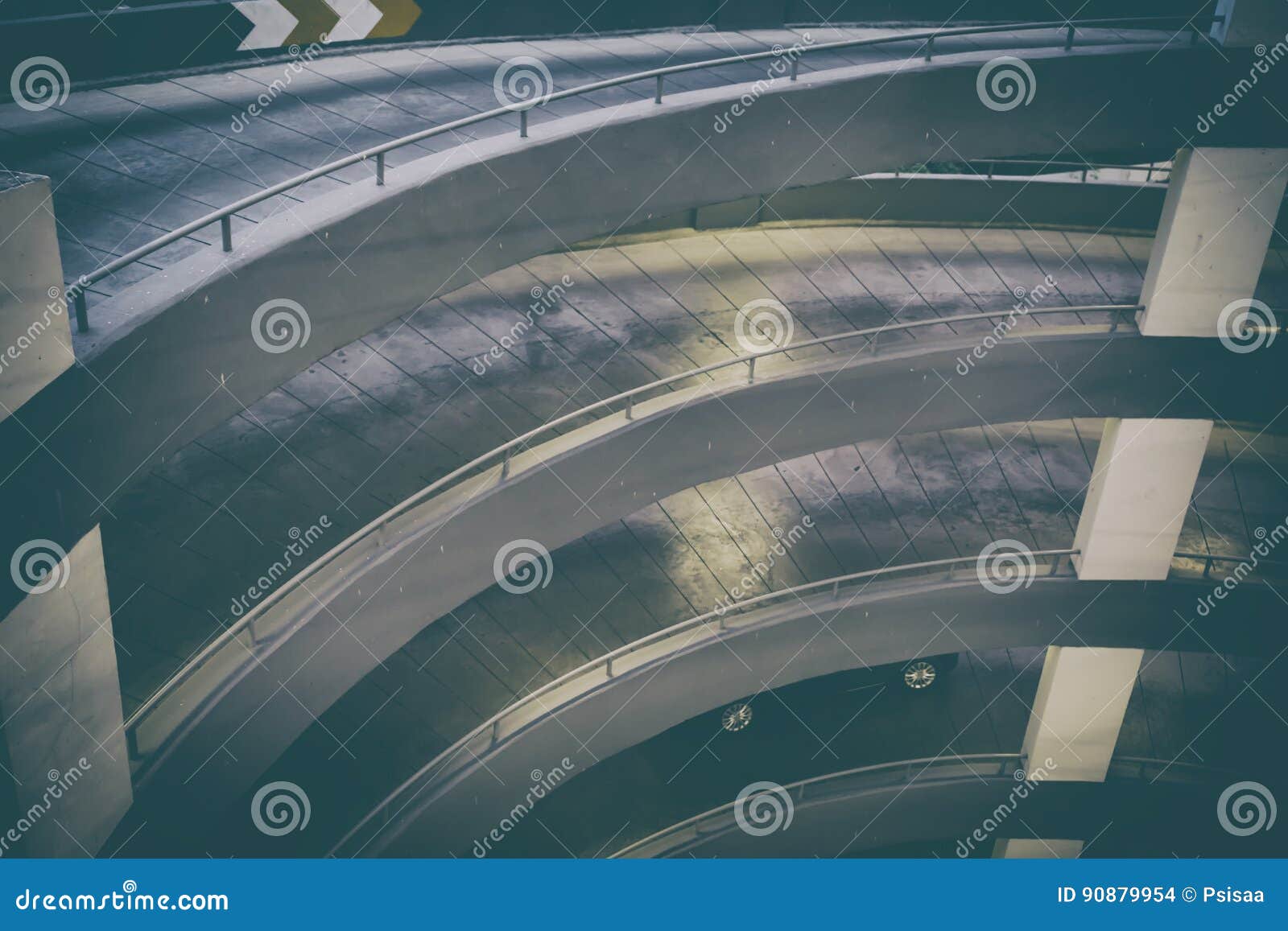 Circular Ramp in Parking Garage Stock Photo - Image of building, multi ...