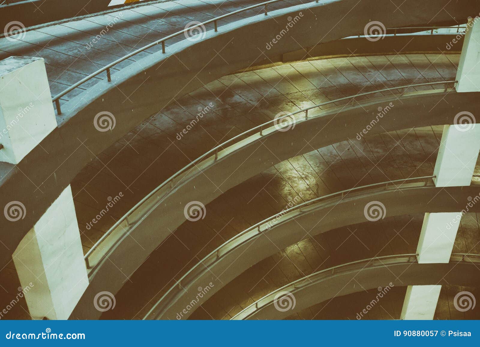 Circular Ramp in Parking Garage Stock Image - Image of garage, storey ...