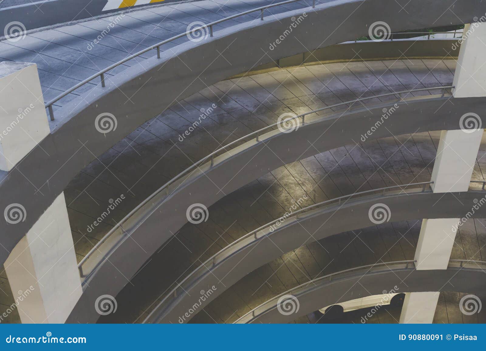 Circular Ramp in Parking Garage Stock Image - Image of downtown, design ...