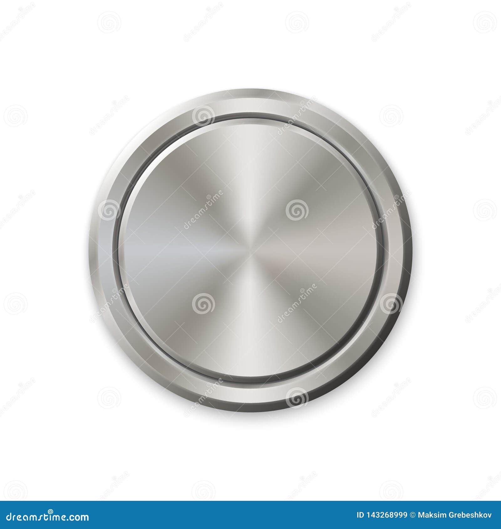 Realistic metal button stock illustration. Illustration of abstract ...