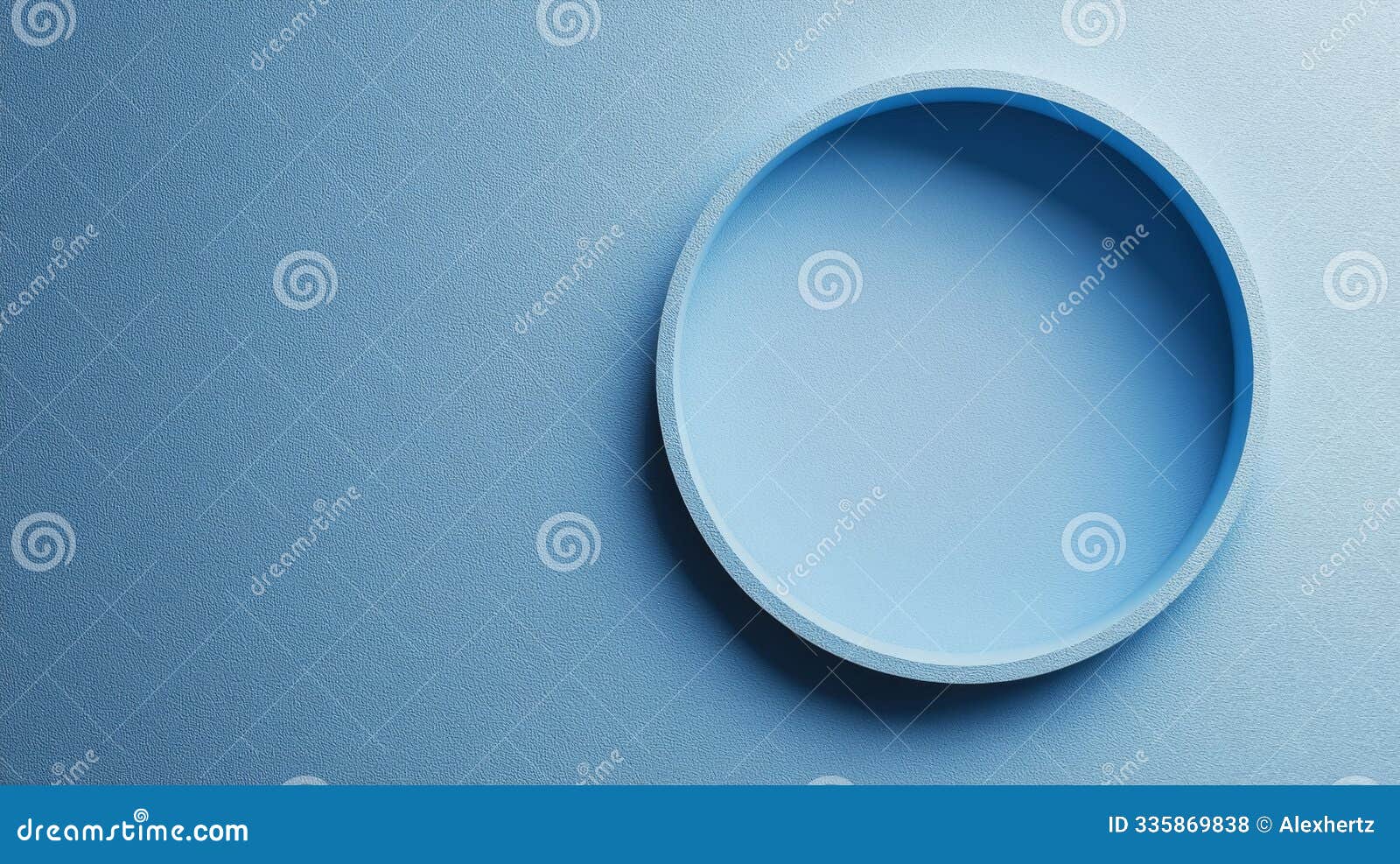 Circular Recessed Blue Wall Art Stock Photo - Image of installation ...