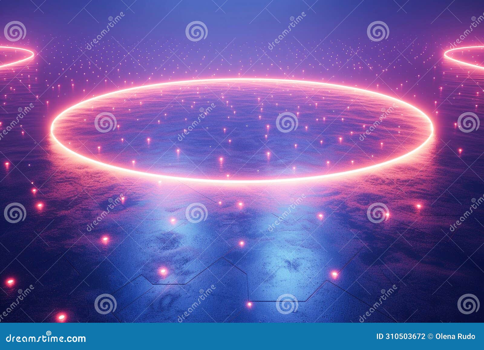 Circular Red Light in a Circle Stock Illustration - Illustration of ...