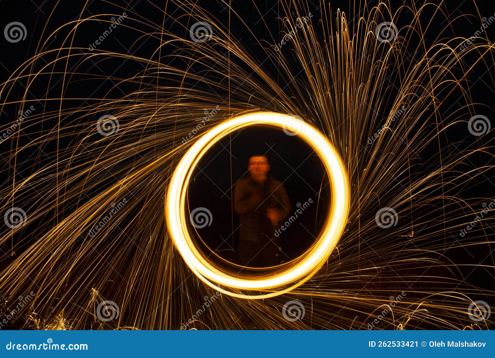 Circular Red Lights with Sparks Stock Image - Image of heat, yellow ...