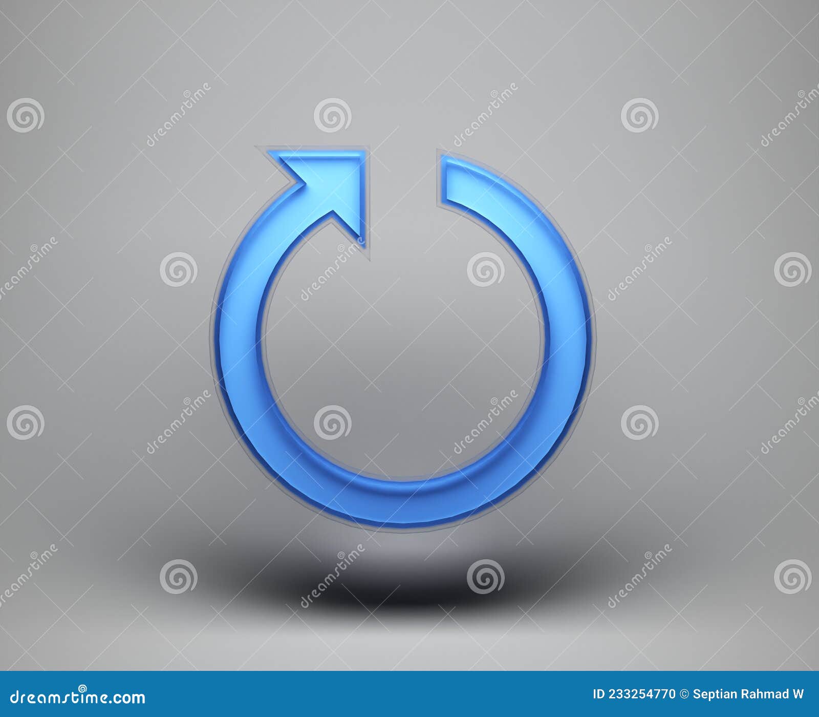 Circular Redo Arrow. 3D Blue Render Illustration Stock Illustration ...