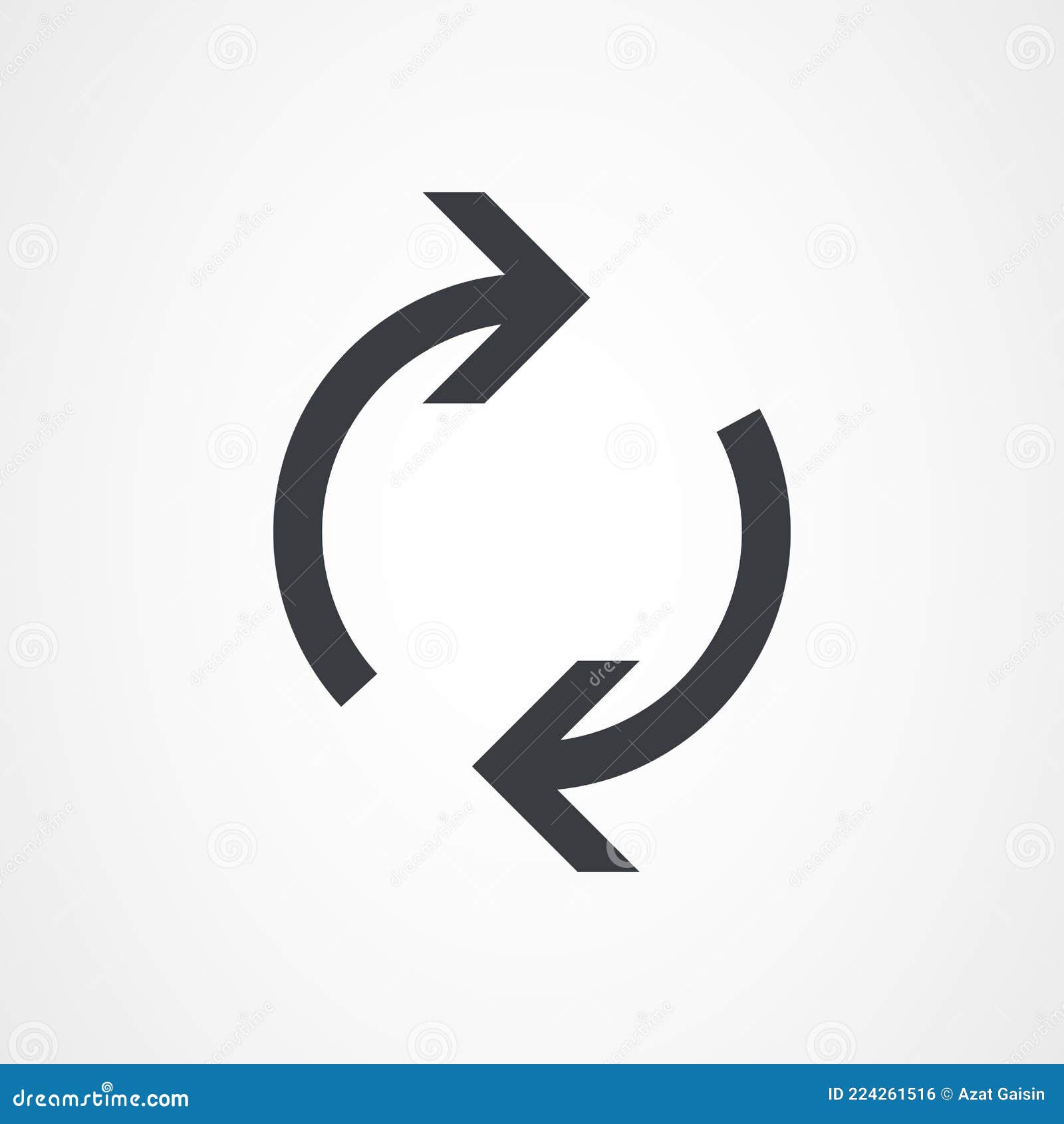 Circular Refresh Arrow, Arrow Icon Stock Illustration - Illustration of ...
