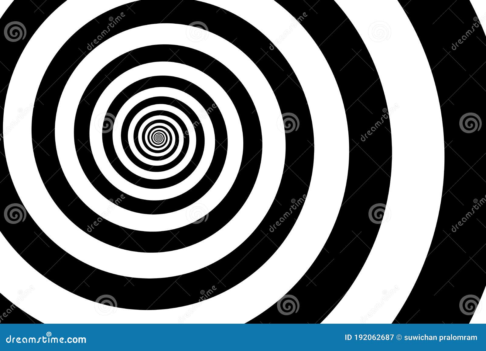 Revolving Concentric Circles, Optical Illusion. Vector Illustration ...