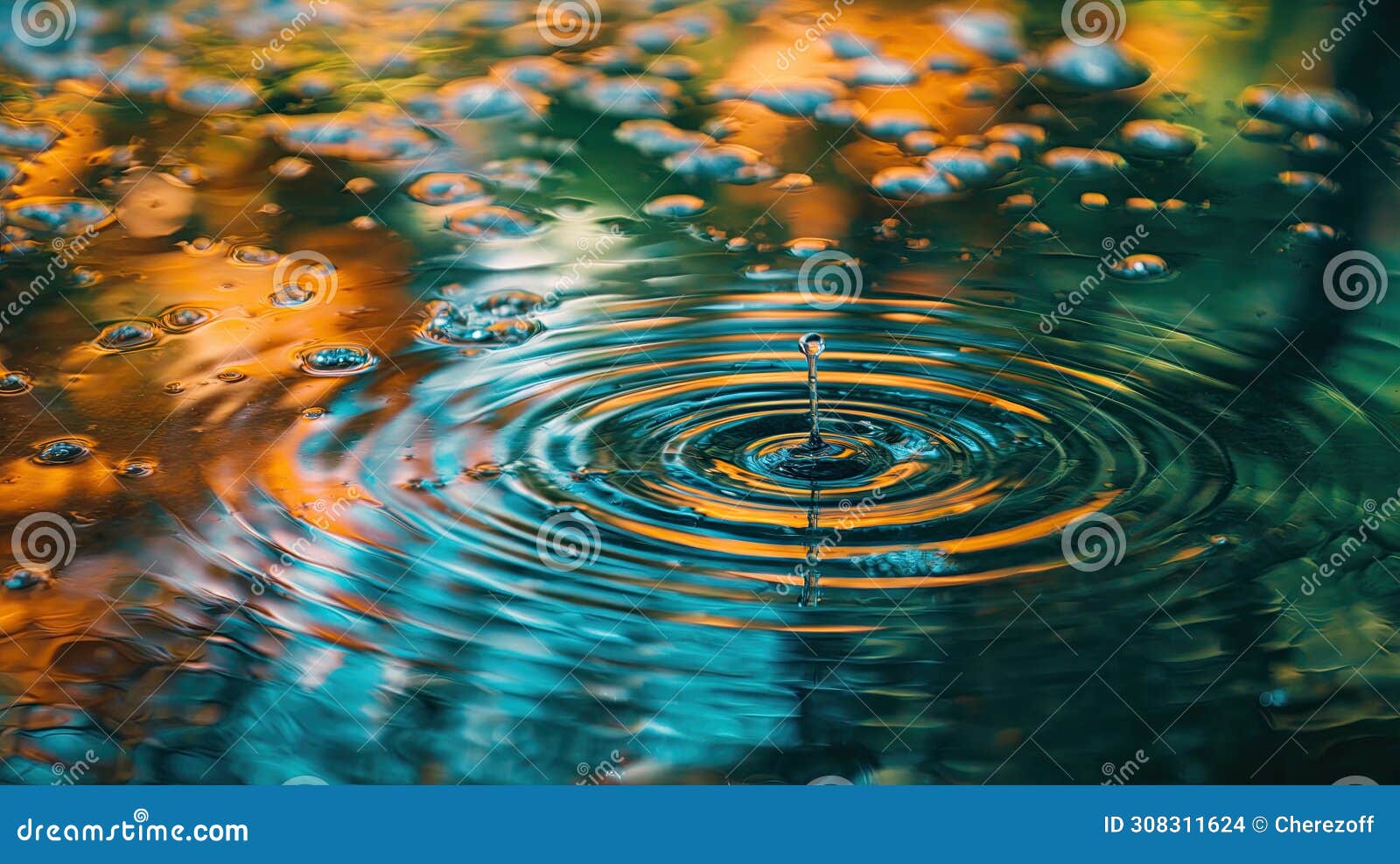 Circular Ripples on the Surface of the Water from Falling Droplets ...