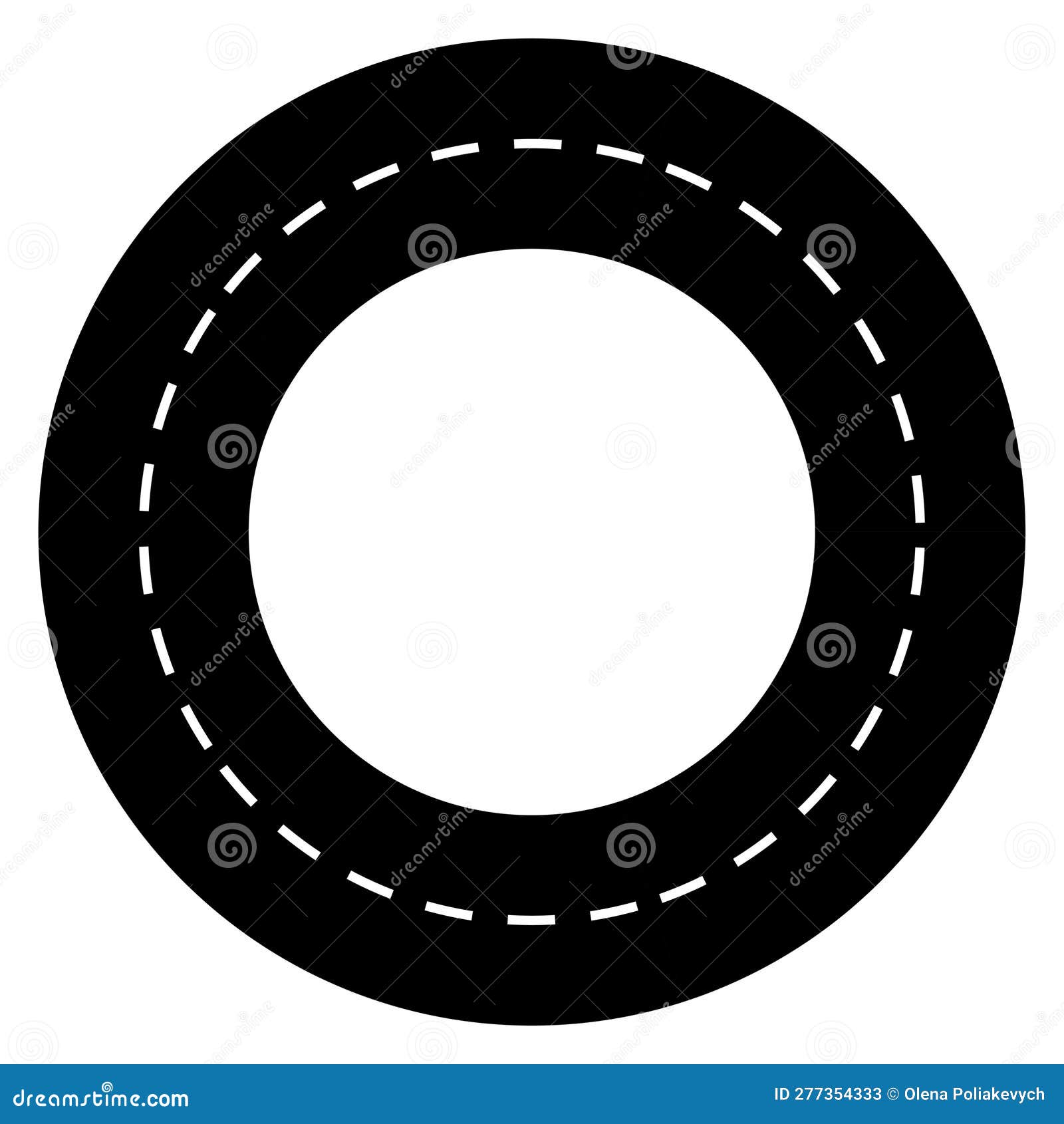 Circular Road Icon on a White Background. Vector Illustration Stock ...