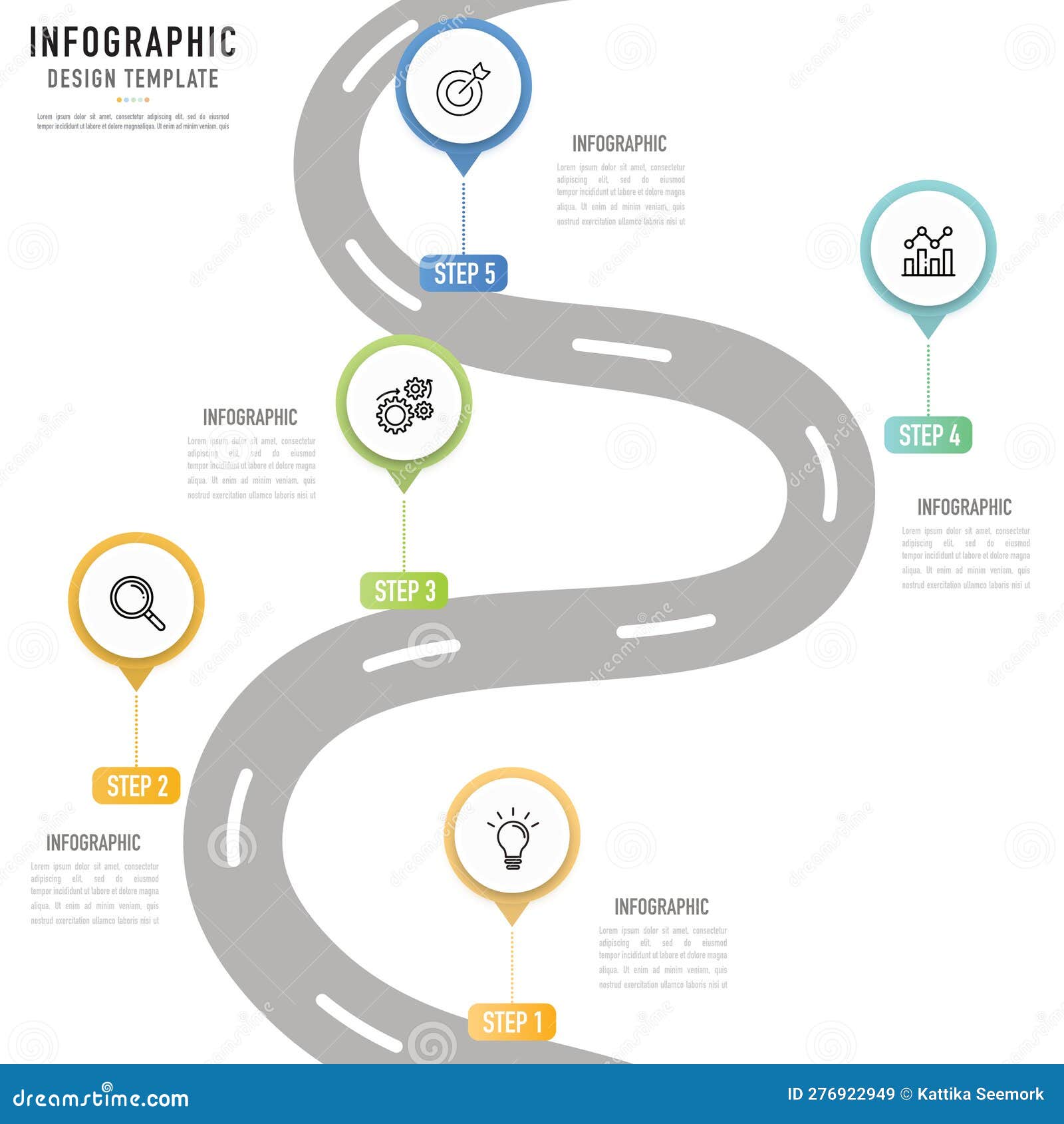 Circular Roadmap Infographic for Business Presentation Stock Vector ...