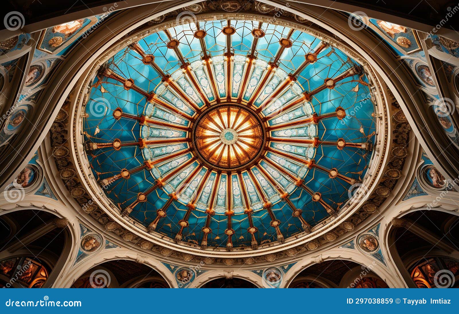 Circular Roof On Generative Ai . Royalty-Free Stock Photo ...