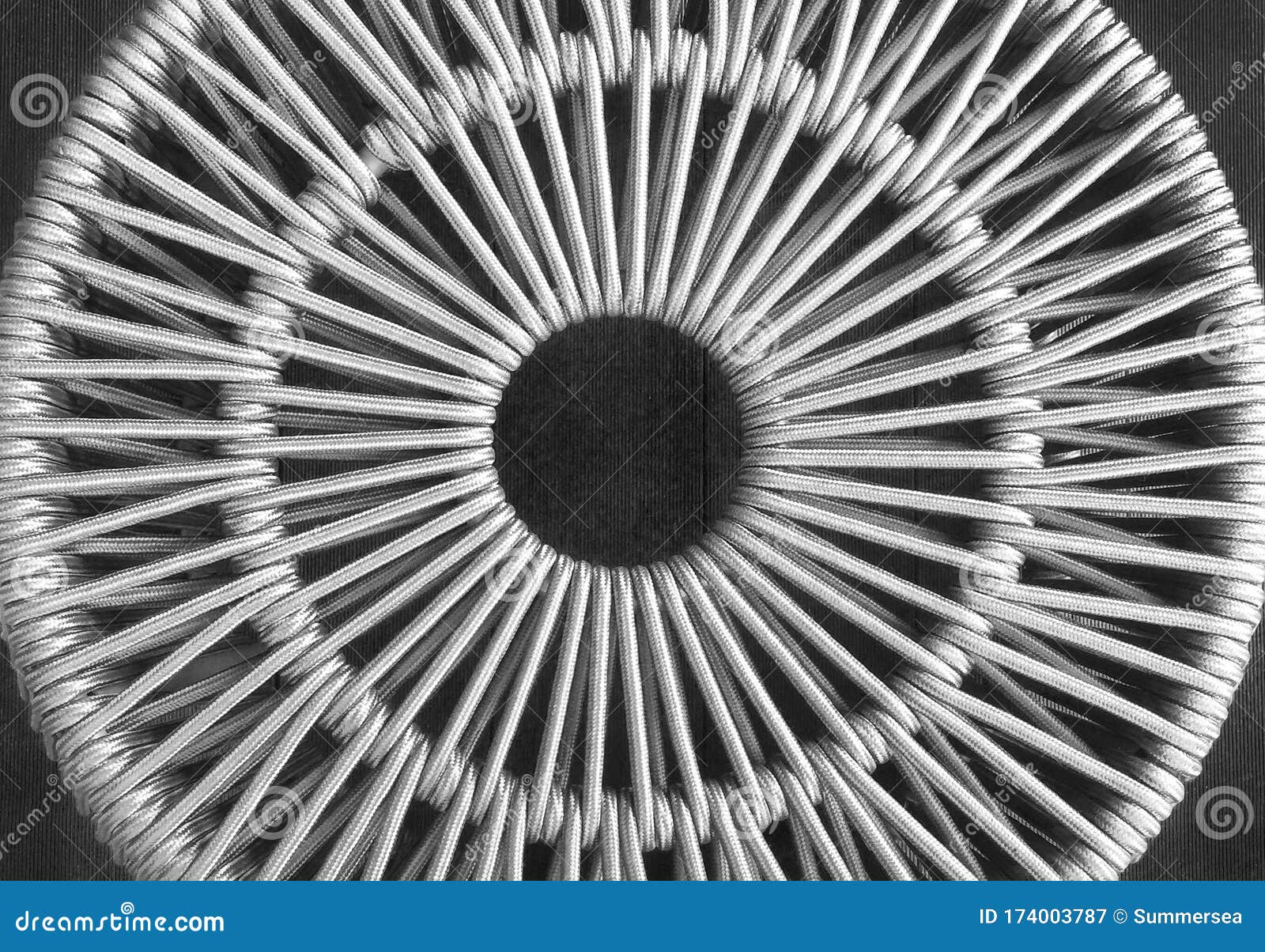 Concentric Circular Rope Weave Pattern Stock Image - Image of waeving ...