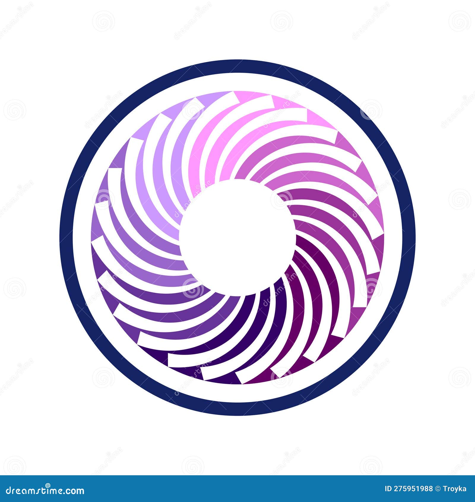 Circular Rotation Design Element. Abstract Circle Icon Stock Vector ...