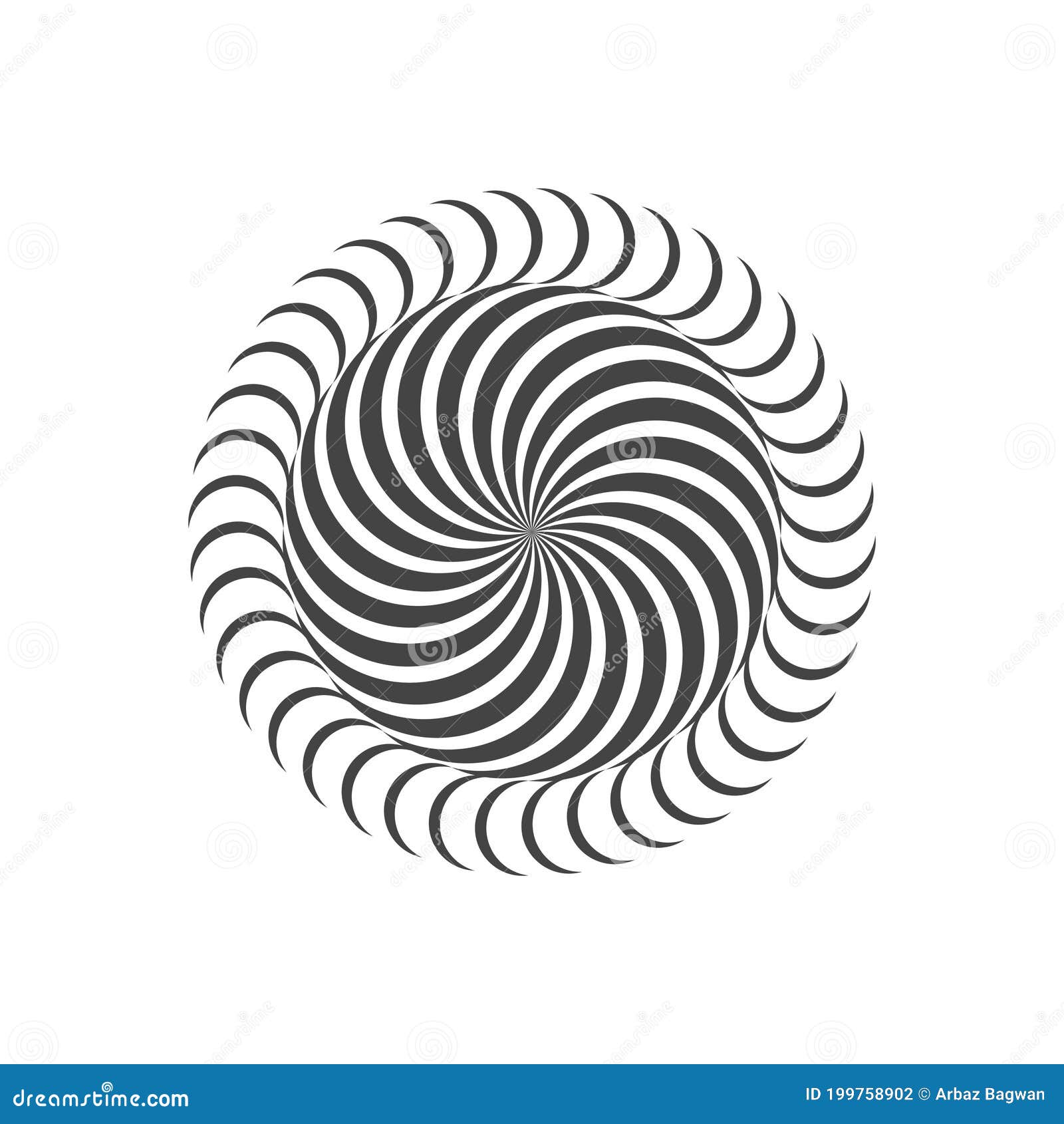 Circular Rotation Motion Illusion in Circle Stock Vector - Illustration ...