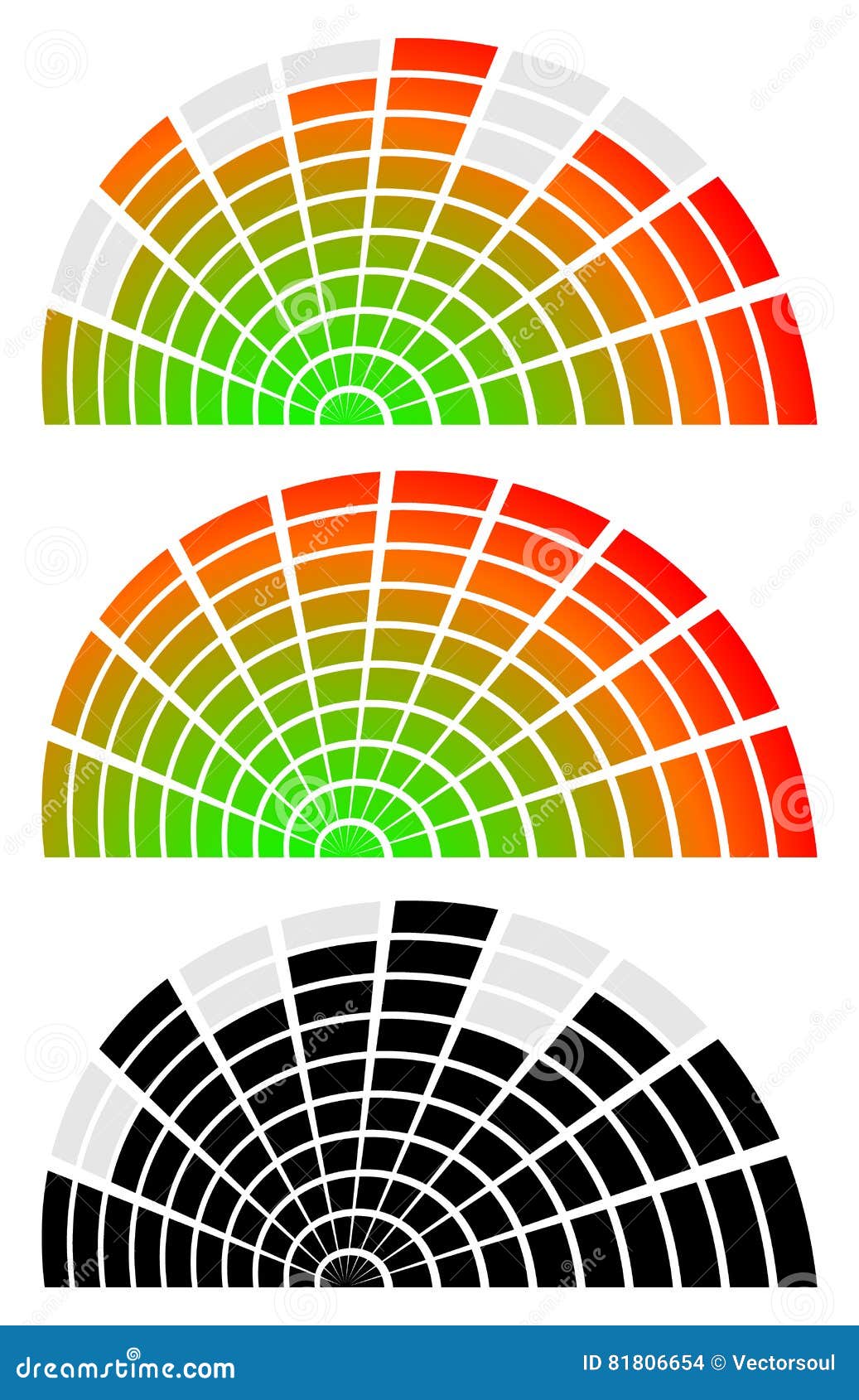 Circular Round Equalizer with Fully Filled Version Stock Vector ...