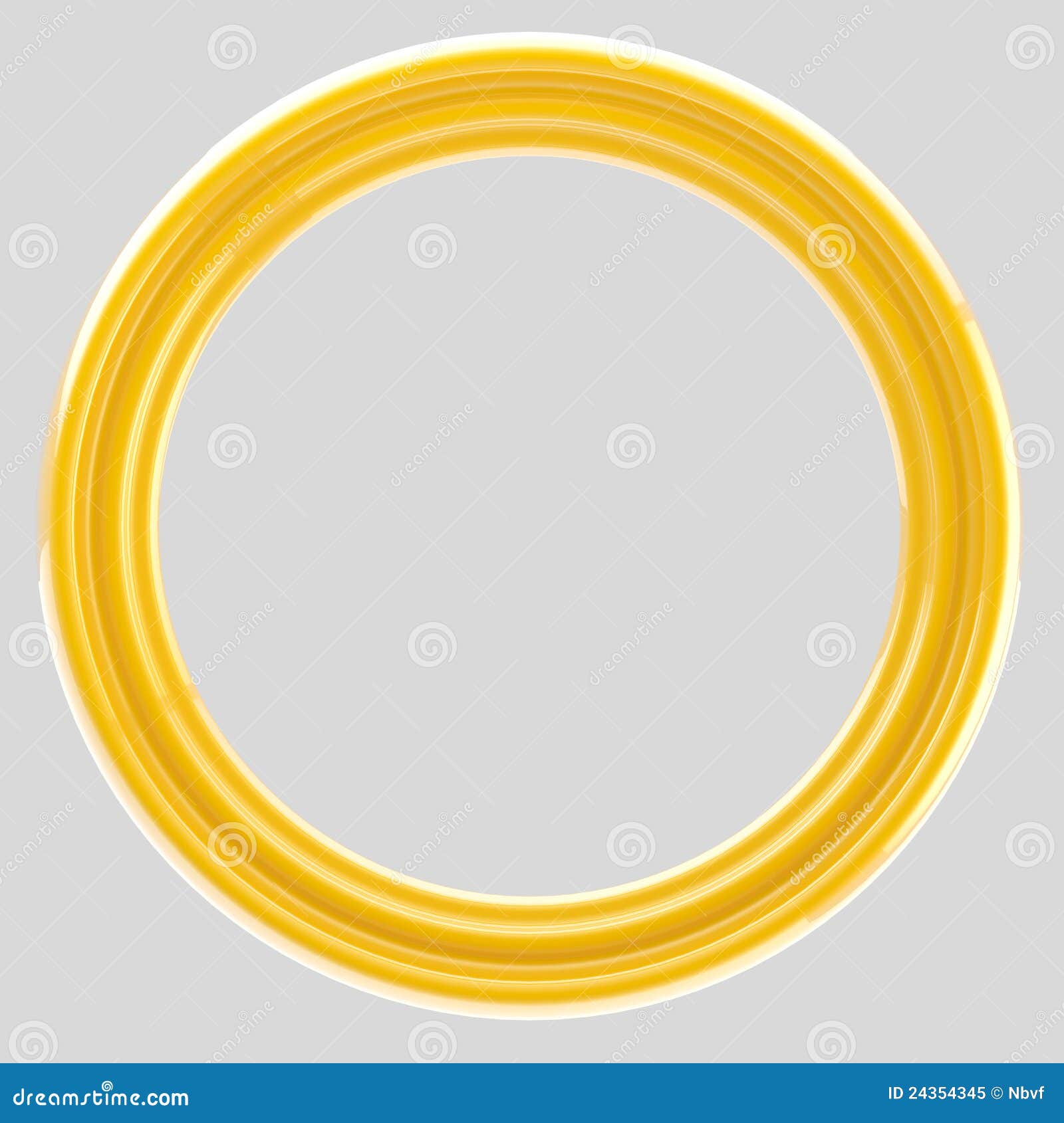 Circular Round Glossy Orange Frame Isolated Stock Image - Image of ...