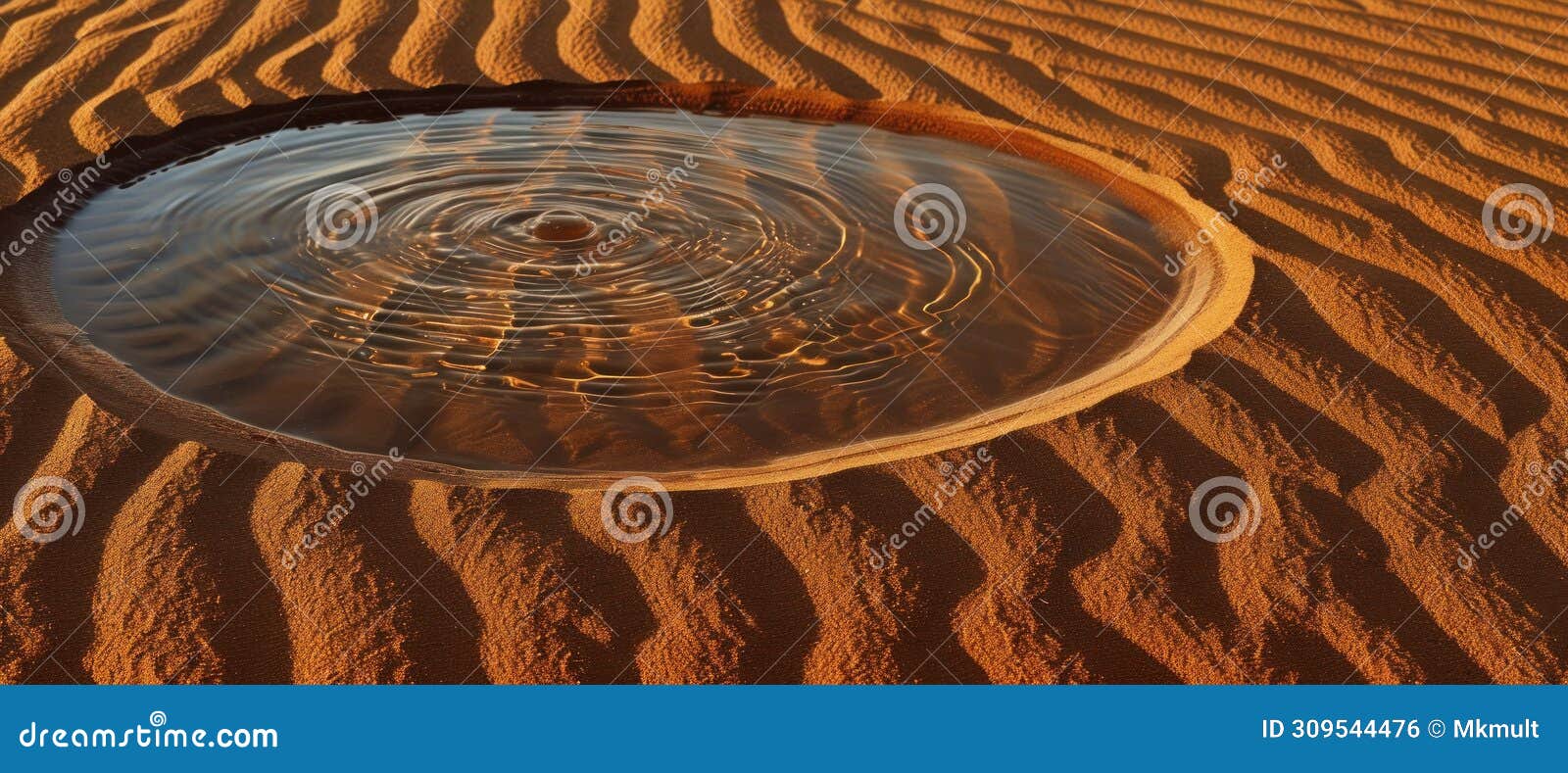 Circular Sand Hole with Ripples Stock Photo - Image of effect, texture ...