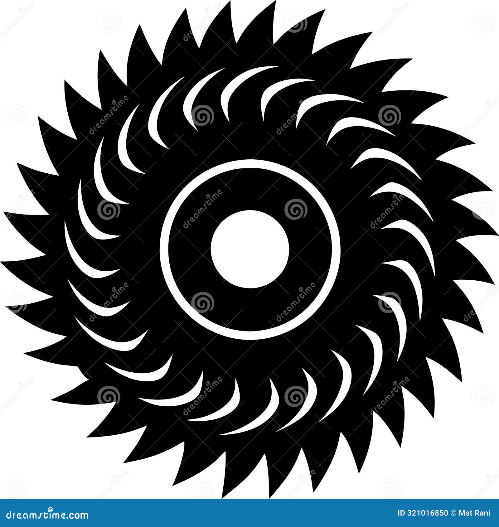 Circular Saw Blade Icon Isolated on White Background. Stock Vector ...