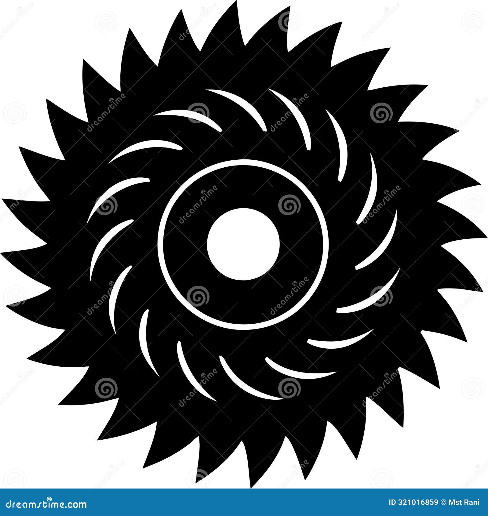 Circular Saw Blade Icon Isolated on White Background. Stock Vector ...