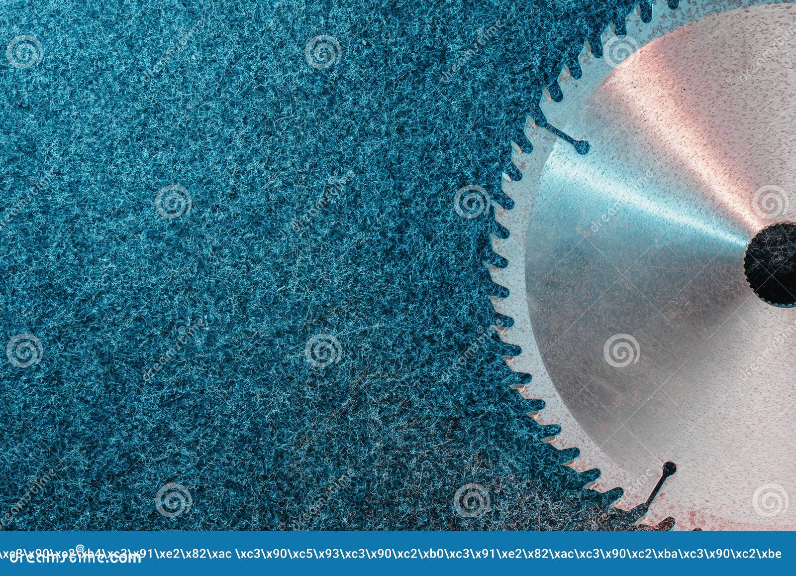 Circular Saw Blade Lies on a Dark Background, Top View. Flat Design ...