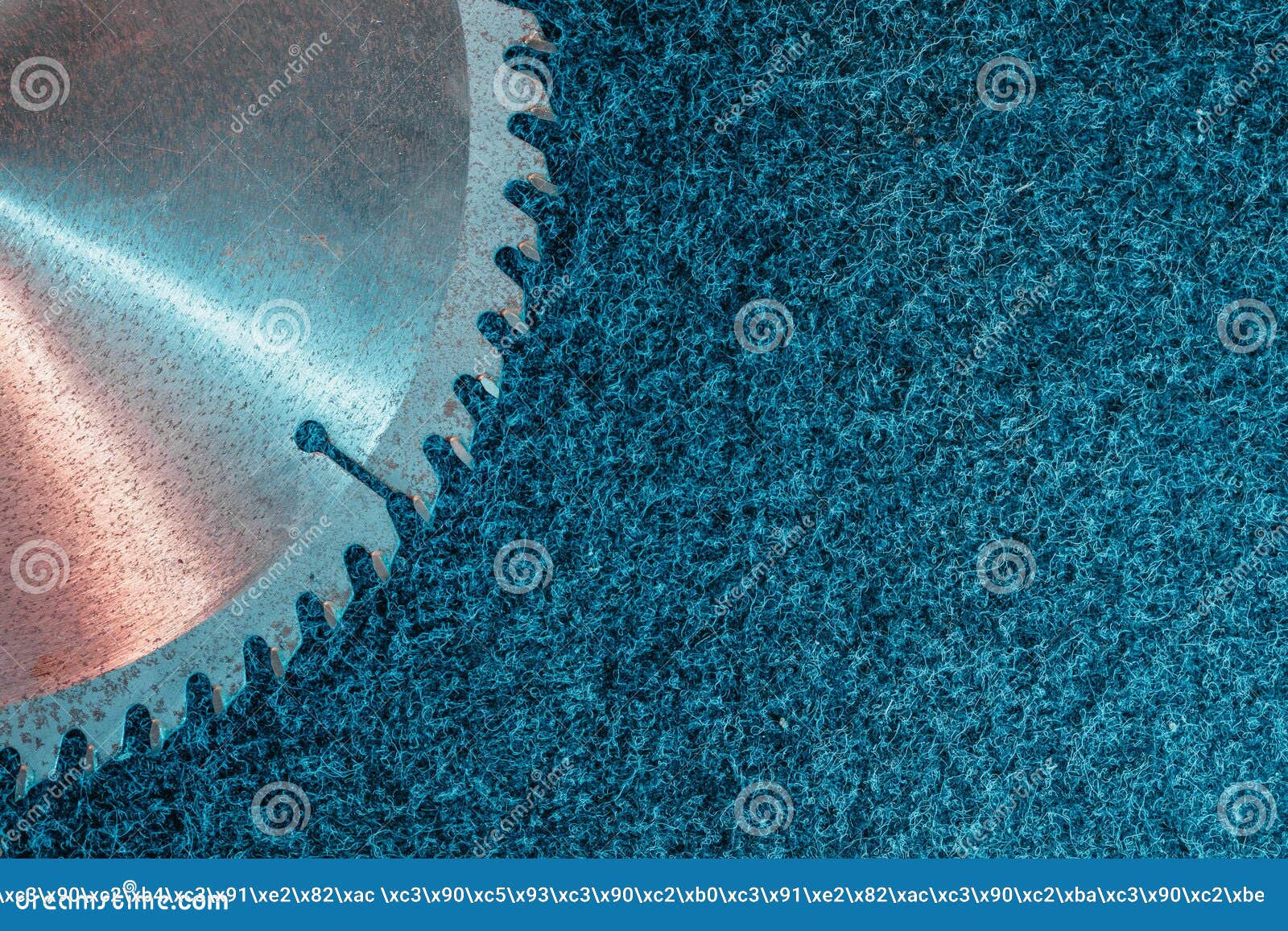 Circular Saw Blade Lies on a Dark Background, Top View. Flat Design ...