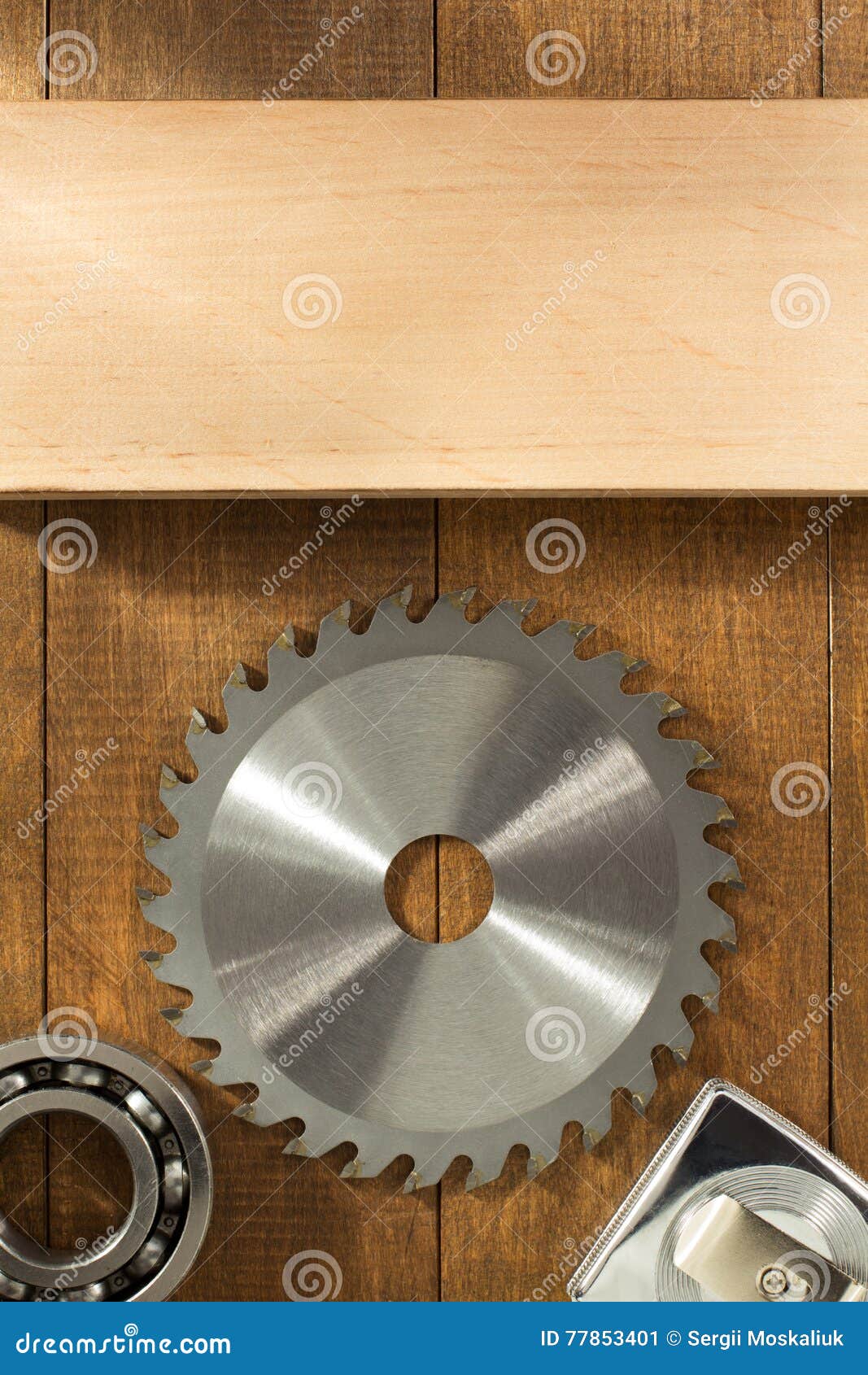 Circular saw blade on wood stock image. Image of blade - 77853401