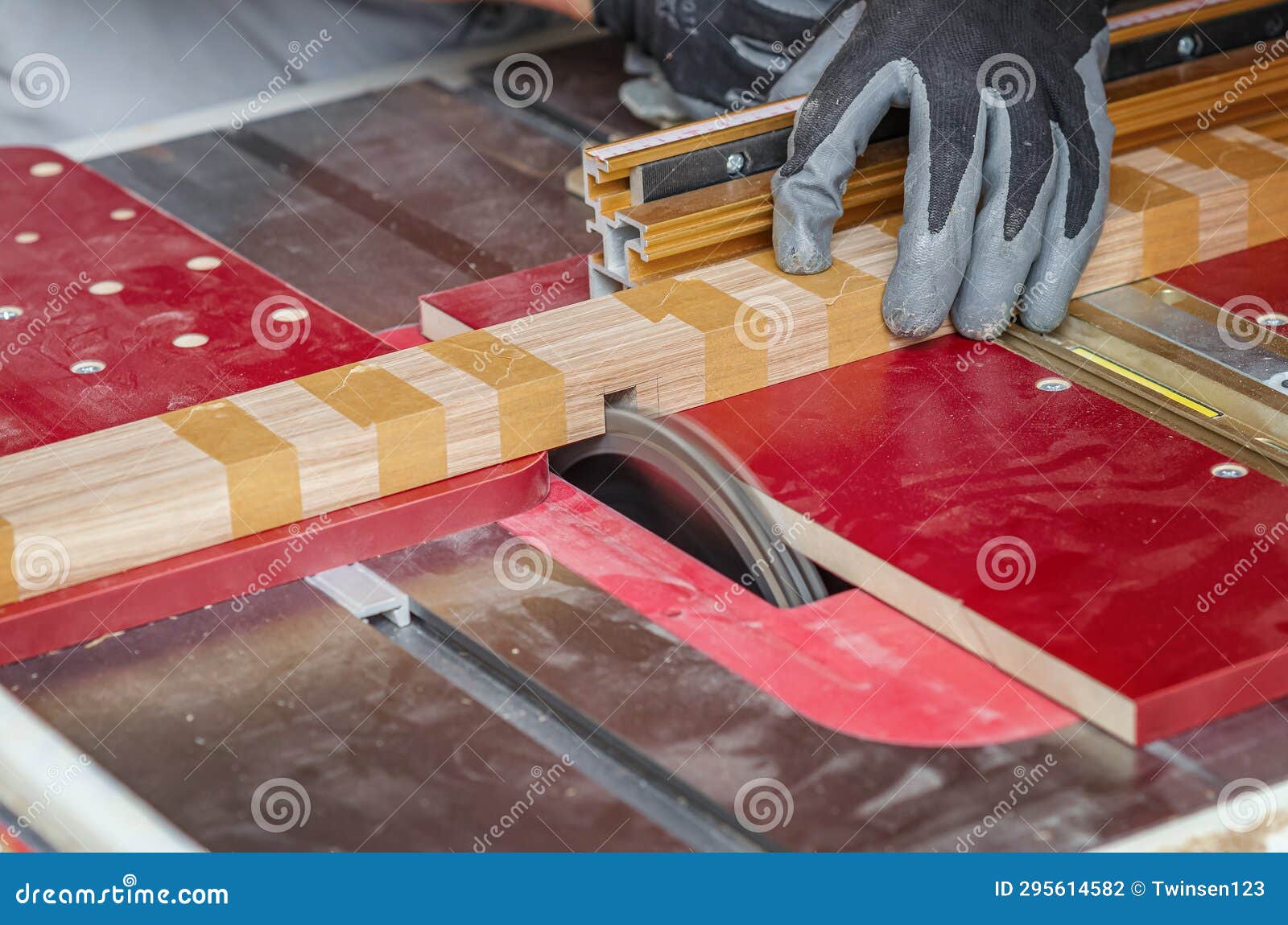 Circular Saw Cuts a Groove in Board. Carpentry Stock Photo - Image of ...