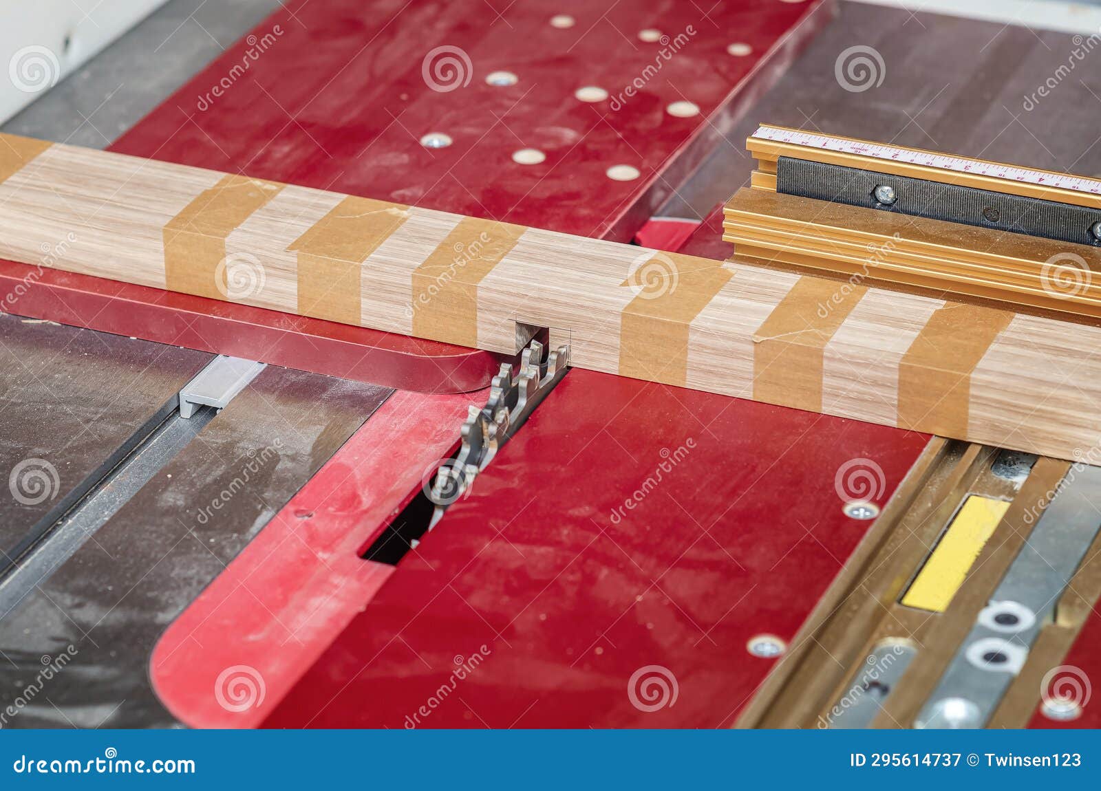 Circular Saw Cuts a Groove in Board. Carpentry Stock Image - Image of ...