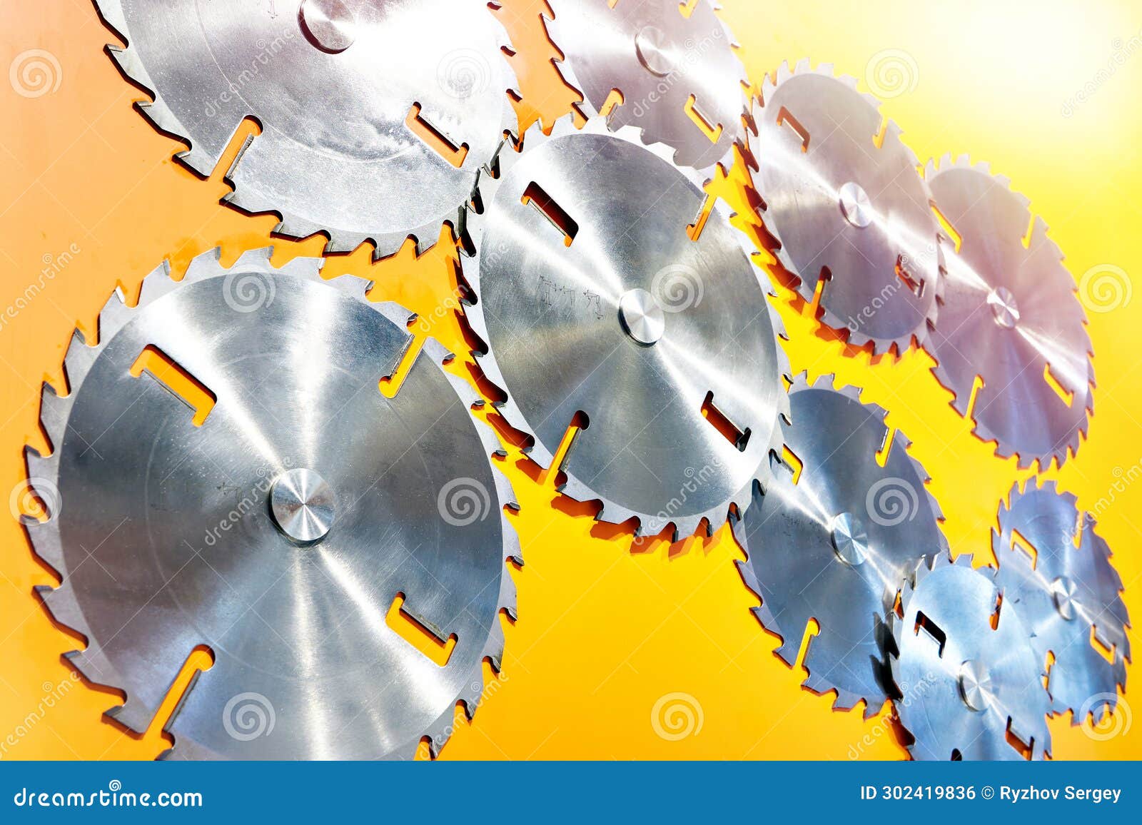 Circular Saw Disc Blades for Wood Stock Photo - Image of background ...