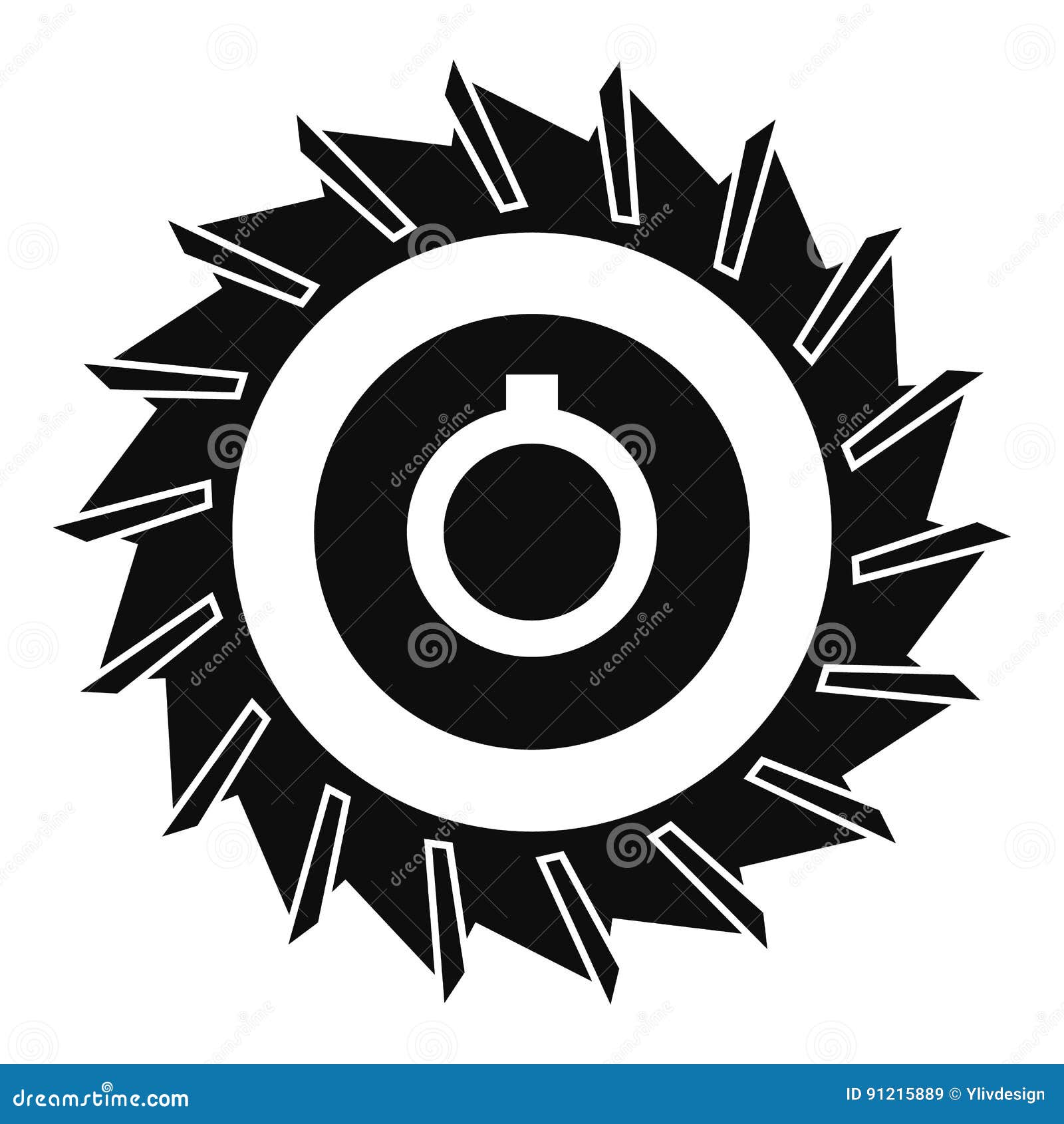 Circular Saw Disk Icon, Simple Style Stock Vector - Illustration of ...