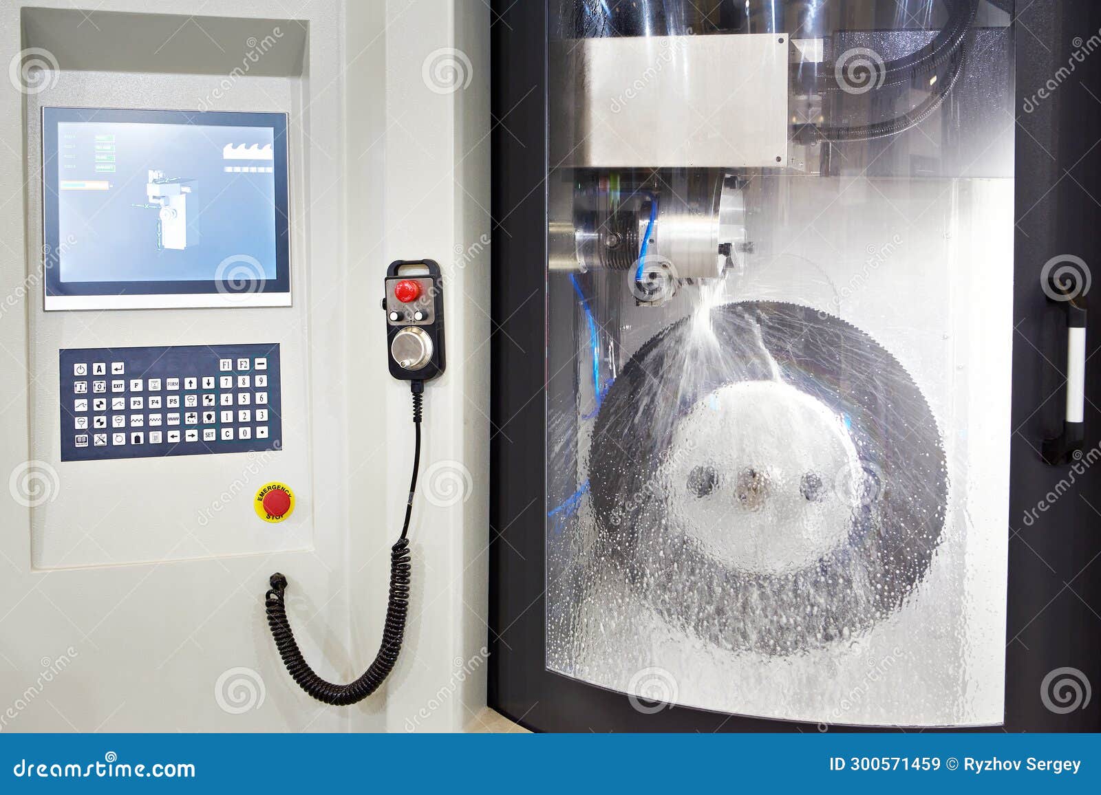 Circular Saw Grinding Machine Stock Image - Image of panel, industry ...