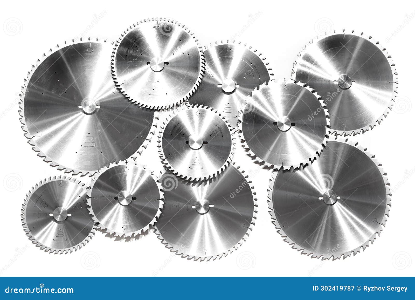 Circular Saw Machine Blades for Wood Isolated White Stock Image - Image ...