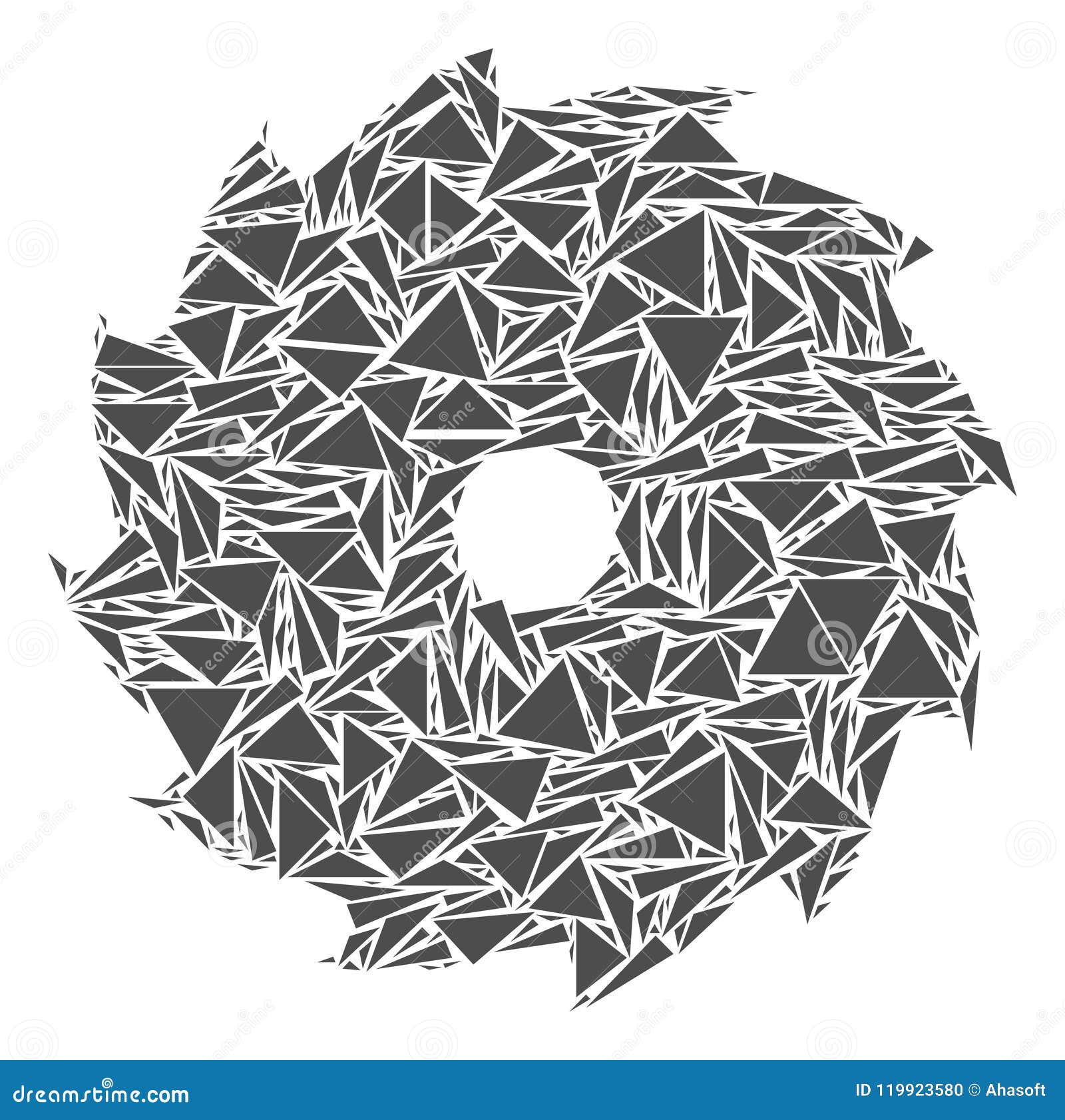 Circular Saw Collage of Triangles Stock Vector - Illustration of flat ...