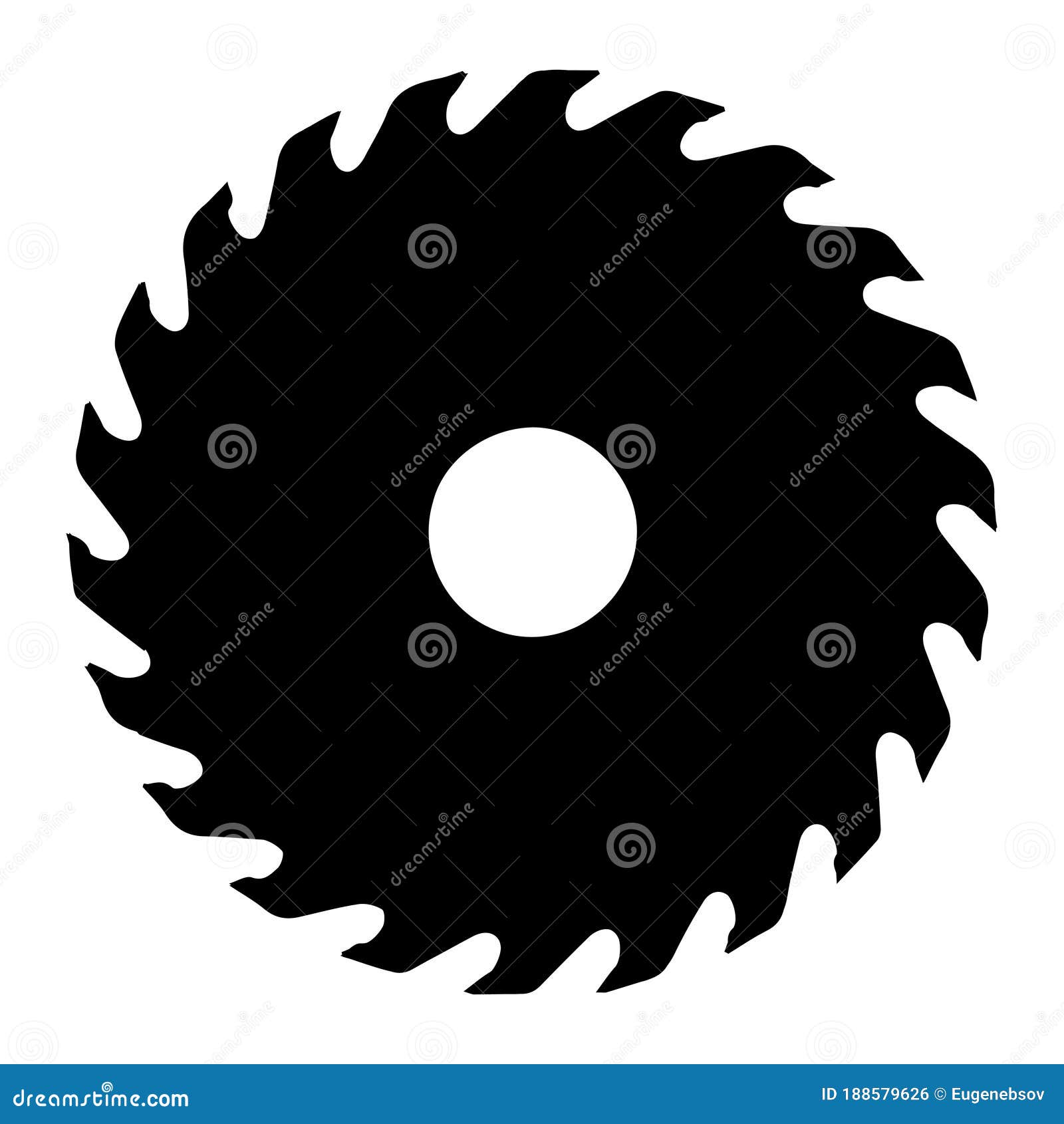 Circular saw simple icon stock vector. Illustration of silhouette ...