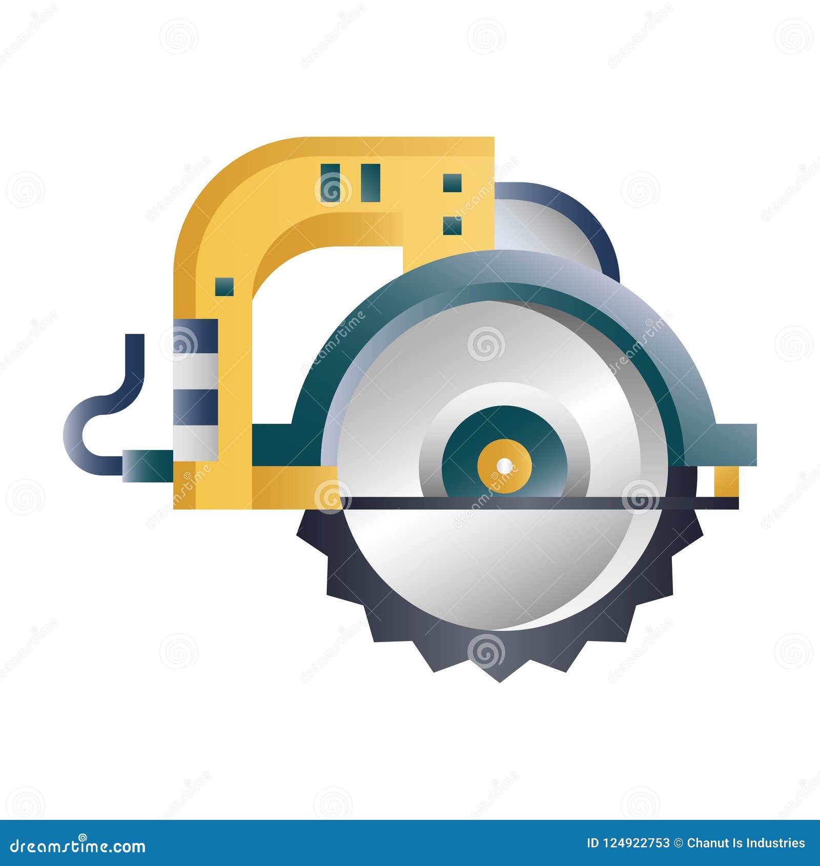 Circular Saw Gradient Illustration Stock Vector - Illustration of ...