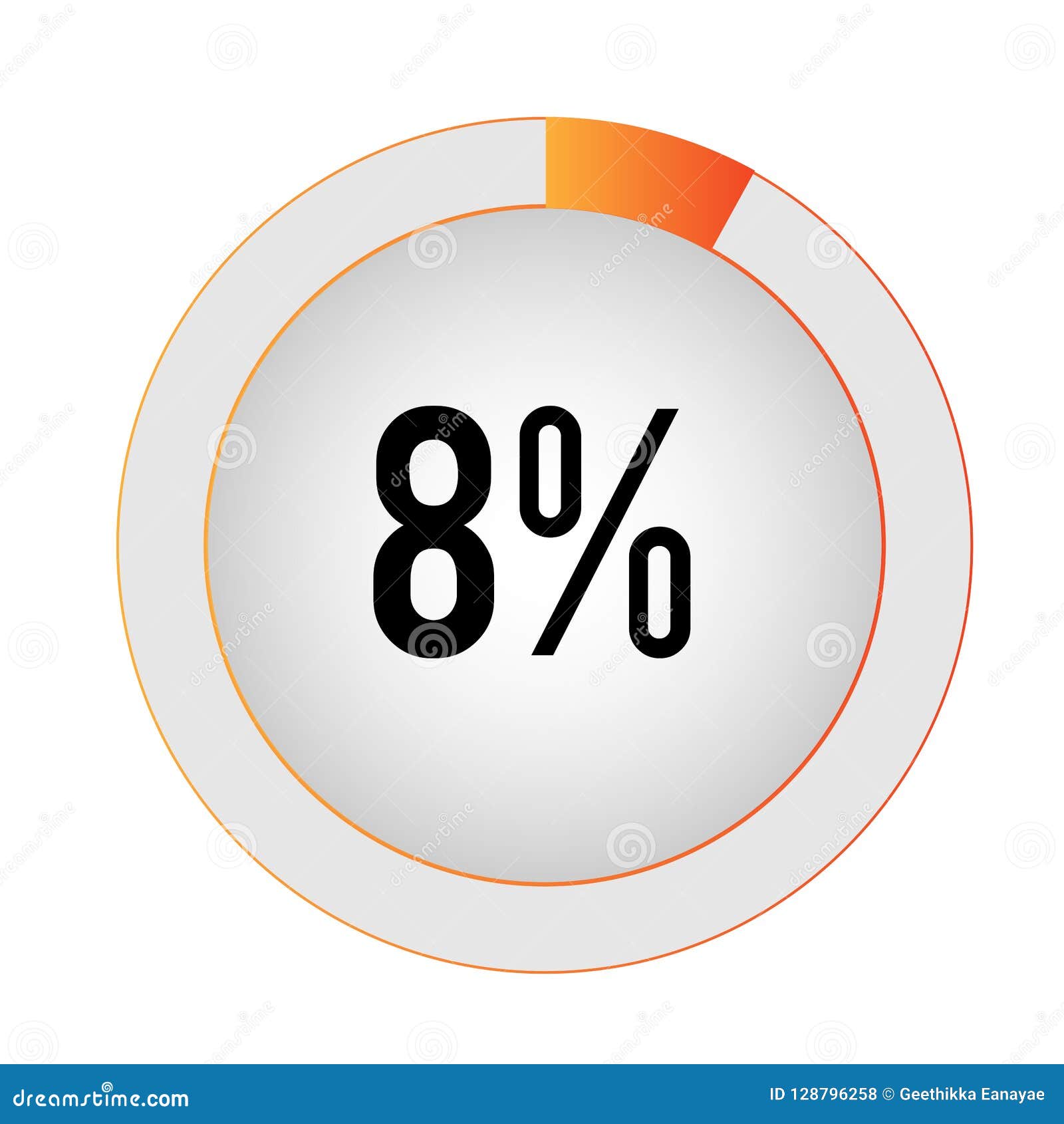 Circular Sector Percentage Diagrams 8 S Vector Illustration Stock ...