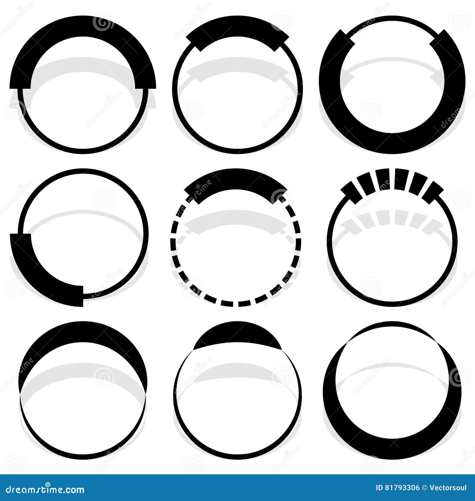 Circle Preloader, Buffer Shape. Circular Progress Bar. Meter, Guage And ...