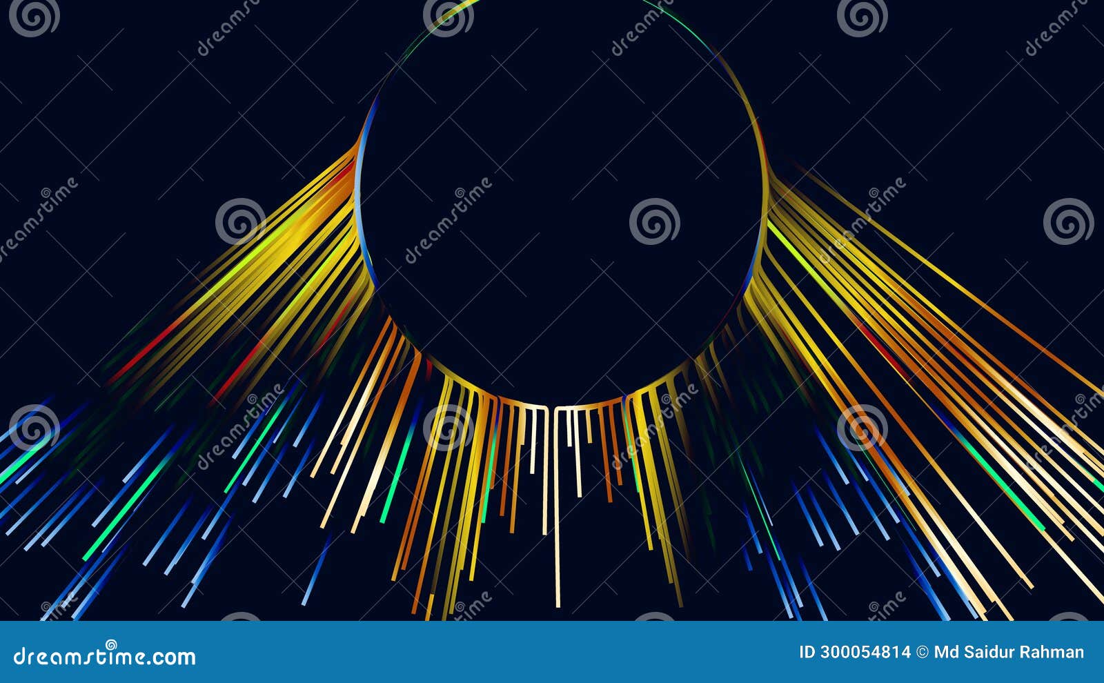 A Circular Shape with Colorful Lines on it Abstract Background Design ...