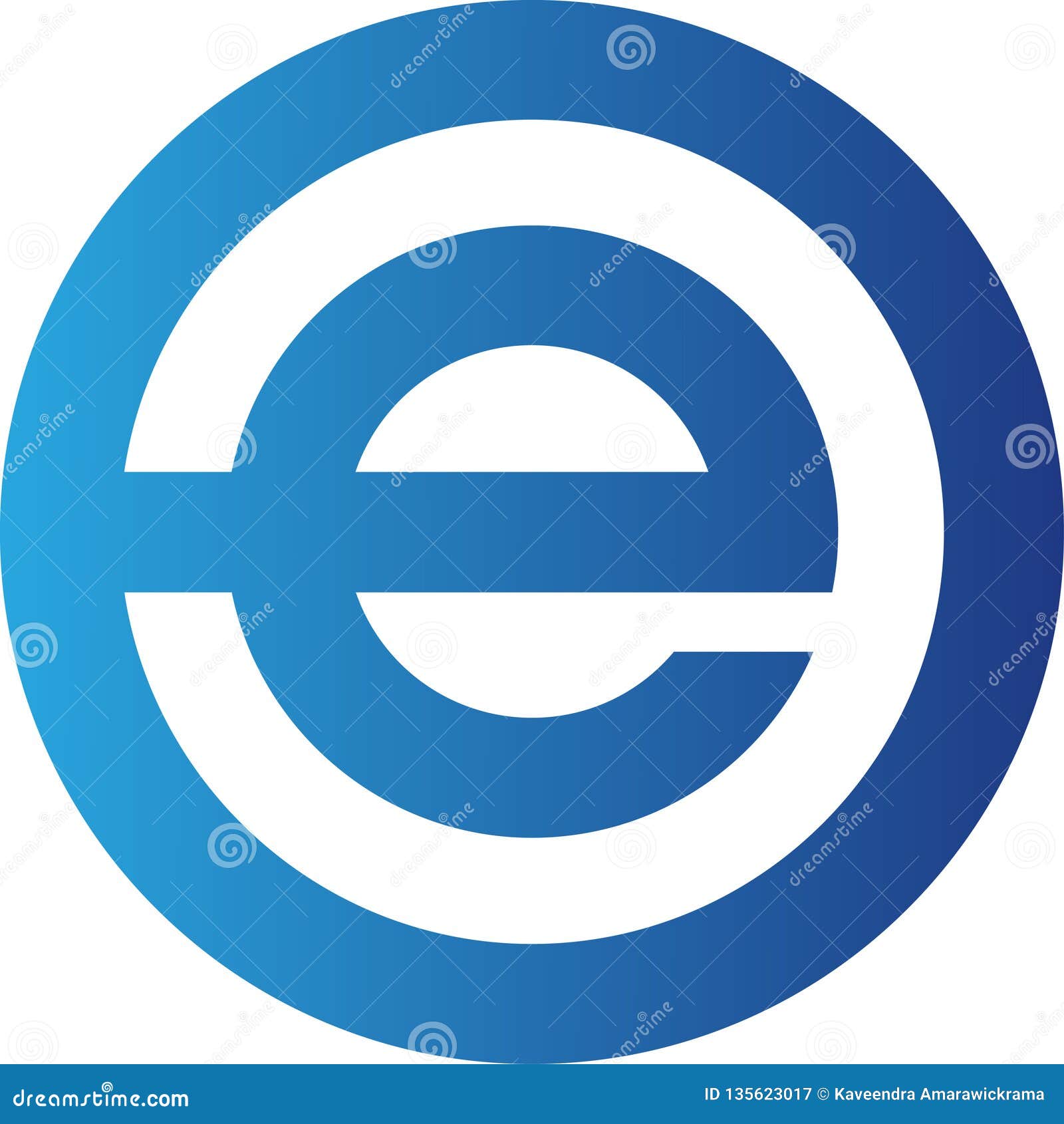Abstract Letter E Logo. Blue Color Circular Shape Logo Stock Vector - Illustration of abstract ...
