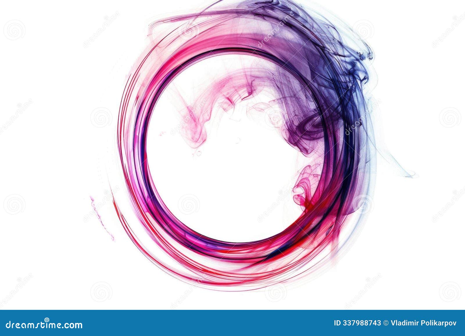 A Circular Shape of Smoke on a White Background Stock Image - Image of ...