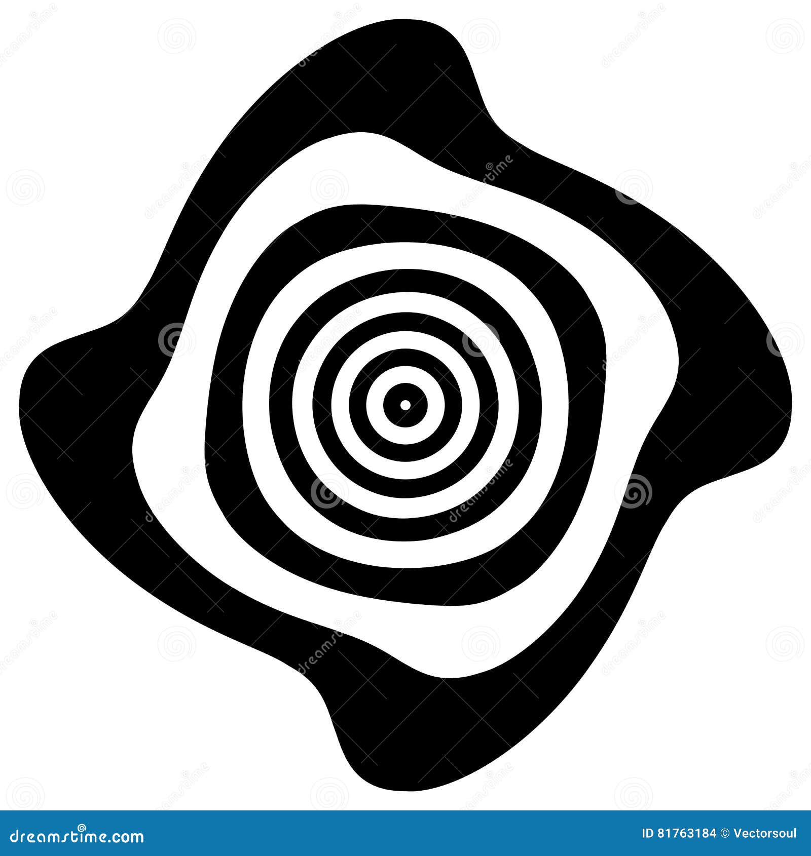 Circular Shape with Spiral, Vortex Distortion Effect Stock Vector ...