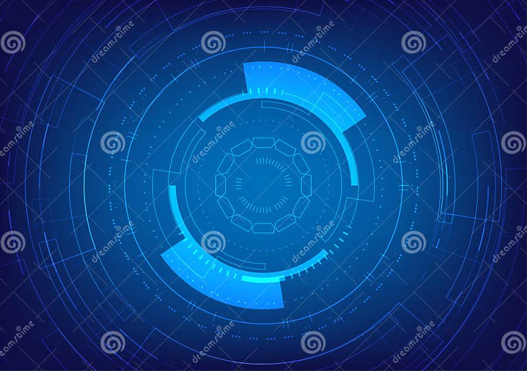 Circular Shape Technology Automation. Abstract Background Digital ...