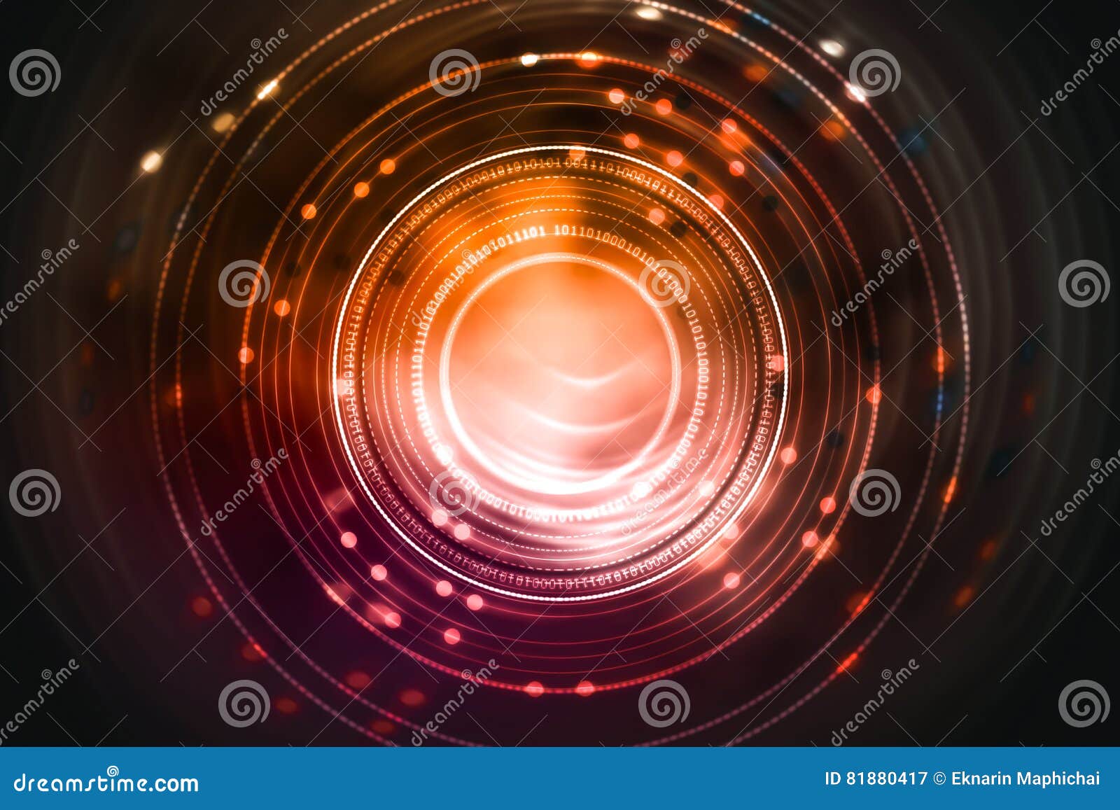 Circular Shape Technology Scene Stock Illustration - Illustration of ...
