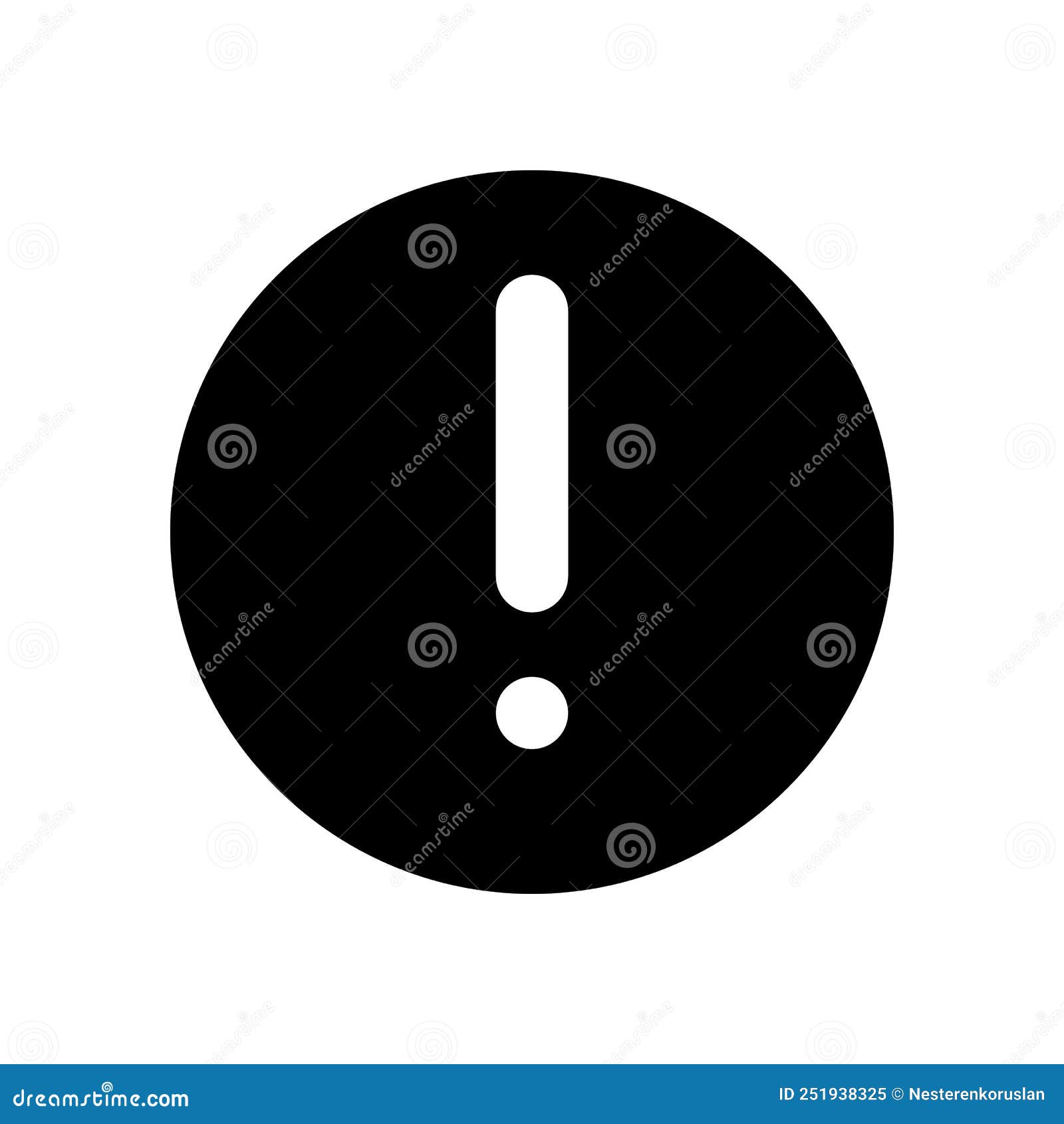 Circular Shaped Exclamation Mark Black Glyph Ui Icon Stock Vector ...