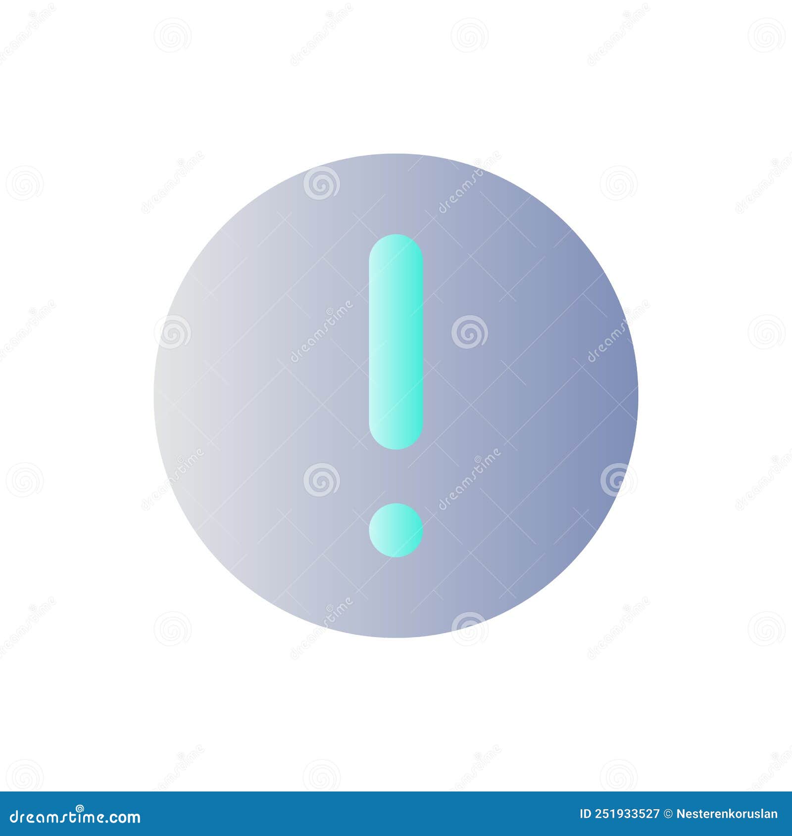 Circular Shaped Exclamation Mark Flat Gradient Color Ui Icon Stock ...