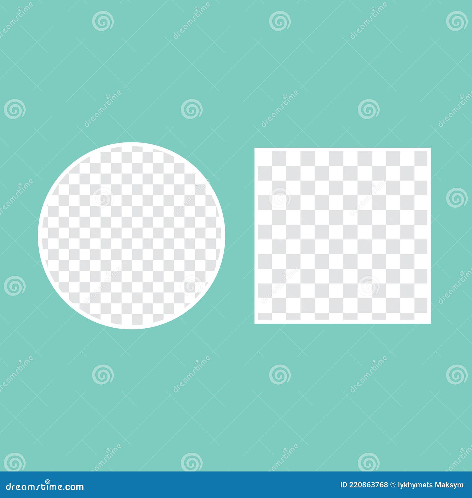 Circular Shaped Hole on Transparent Background with Frame for Text ...