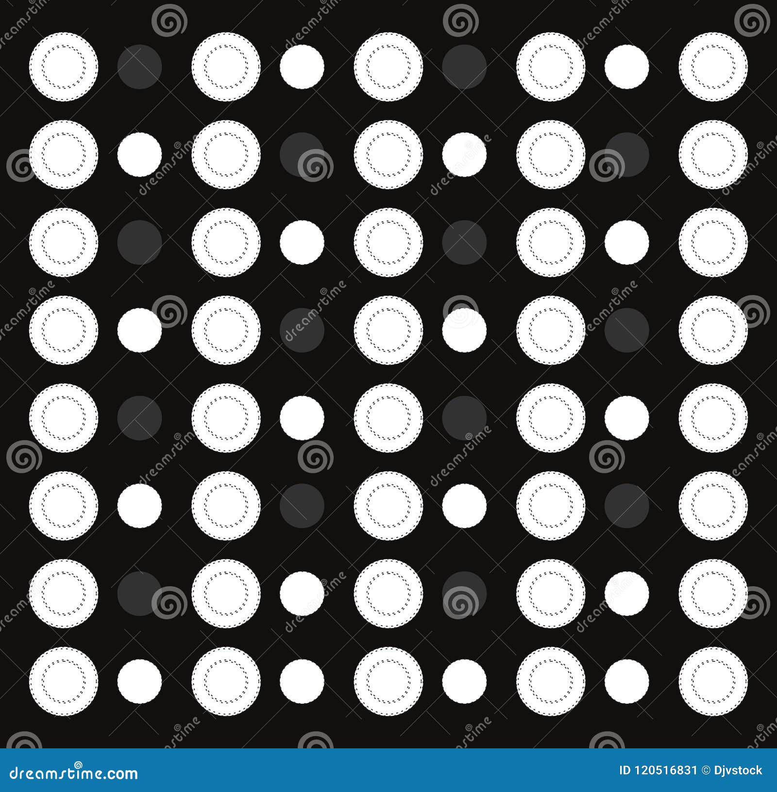 Circular shapes Pattern stock vector. Illustration of seamless - 120516831
